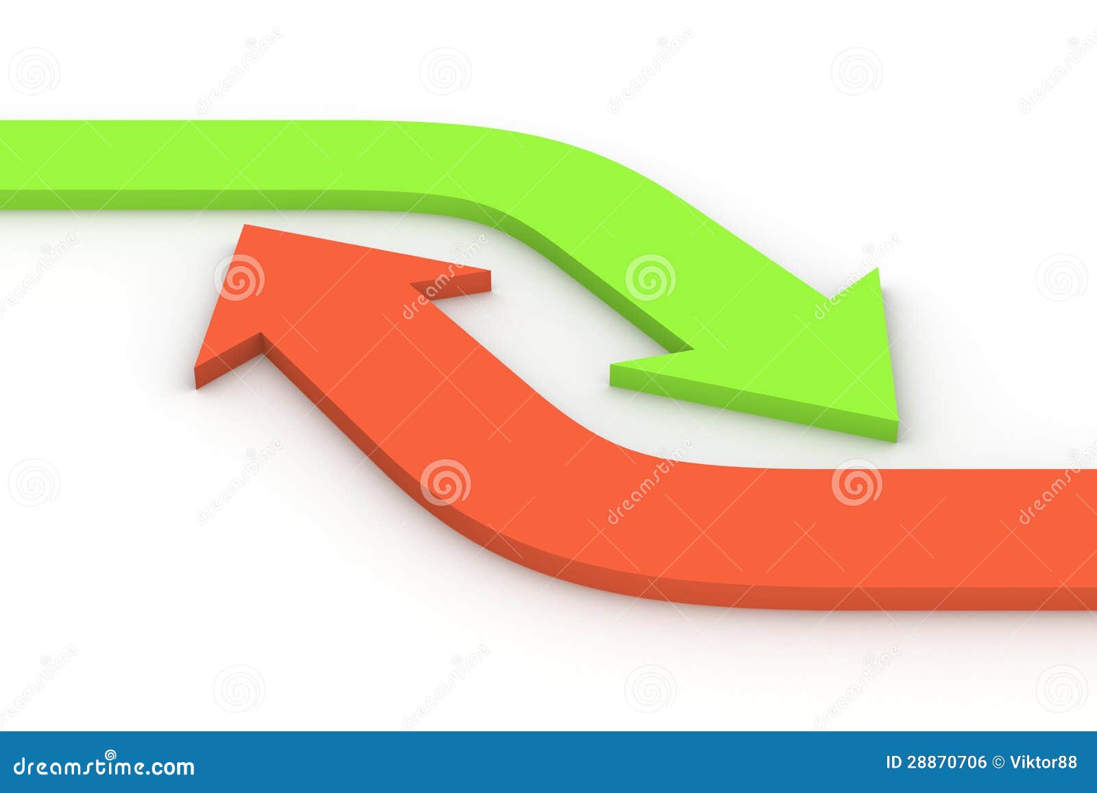 Setas Que Apontam Em Sentidos Opostos Ilustração Stock - Ilustração de ...