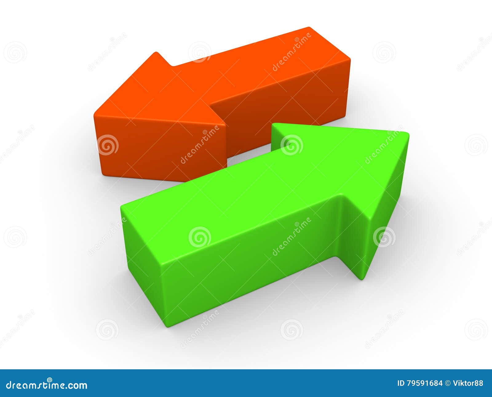 Setas Que Apontam Em Sentidos Opostos Ilustração Stock - Ilustração de ...