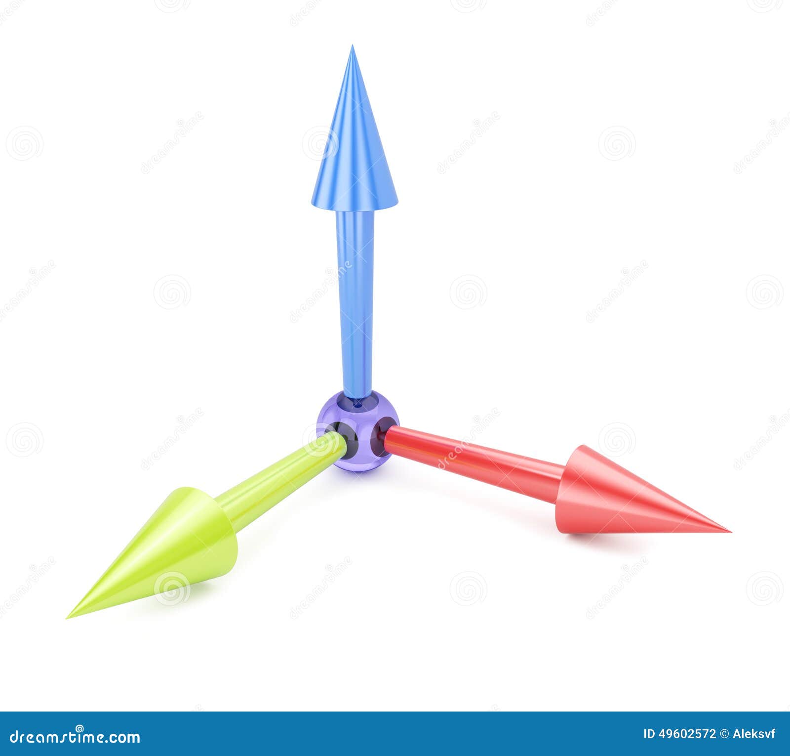 Setas tridimensionais ilustração stock. Ilustração de verde - 49602572