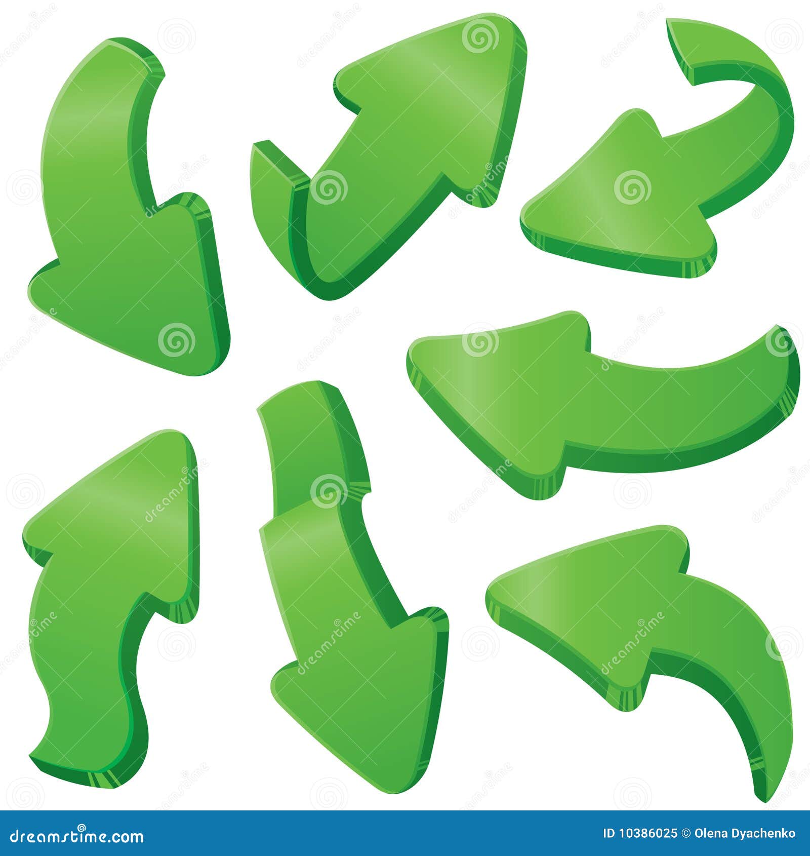 Setas verdes ilustração do vetor. Ilustração de curva - 10386025