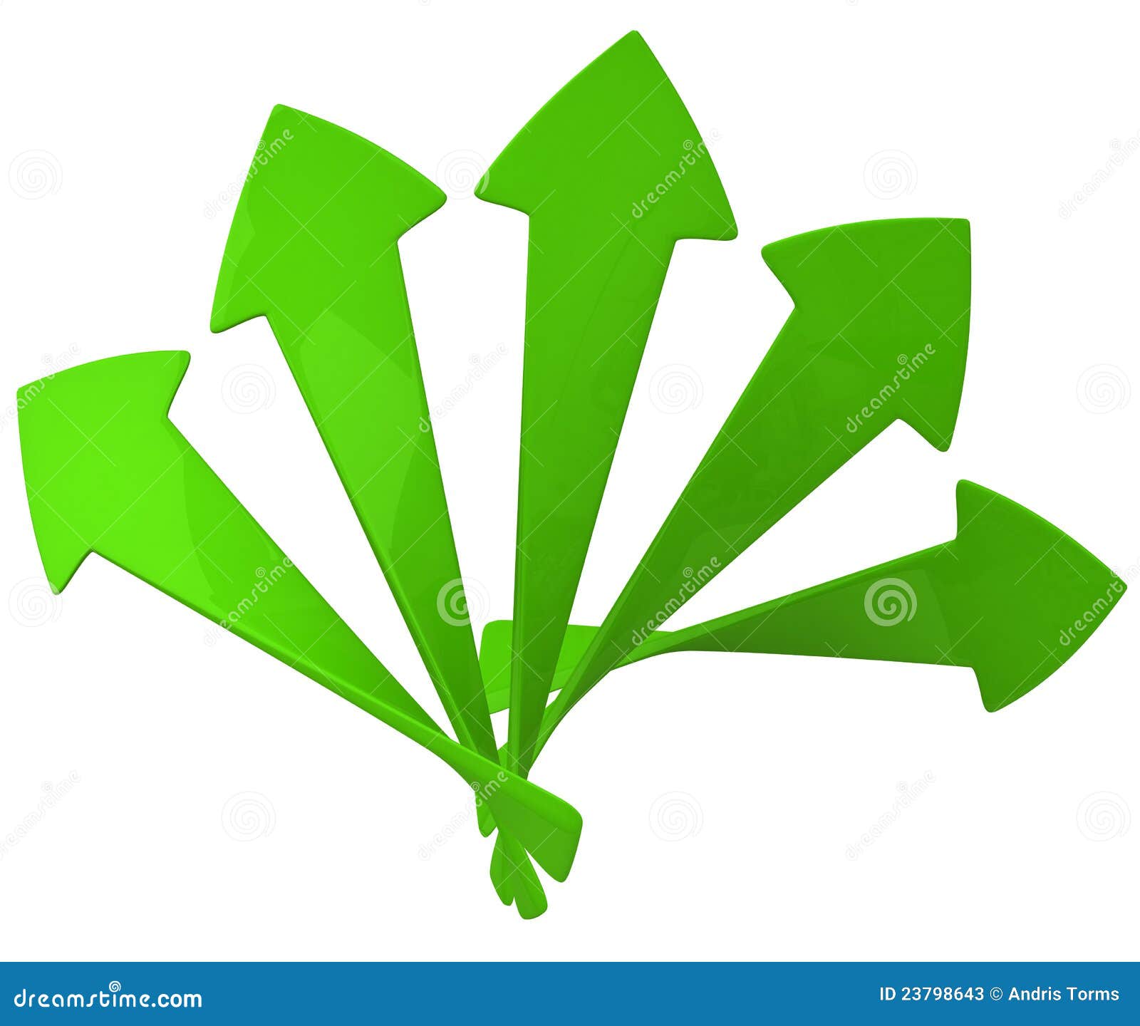 Setas verdes 3d ilustração stock. Ilustração de curva - 23798643