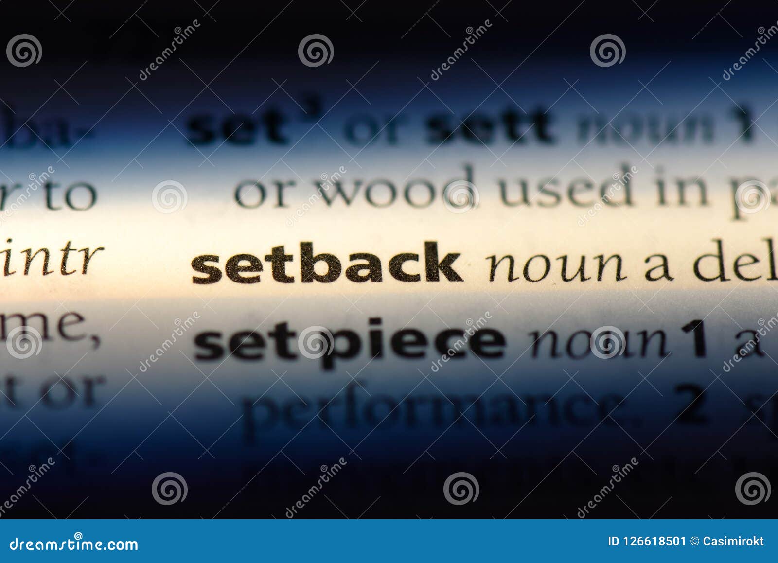 Setback stock image. Image of concept, book, macro, paper - 126618501