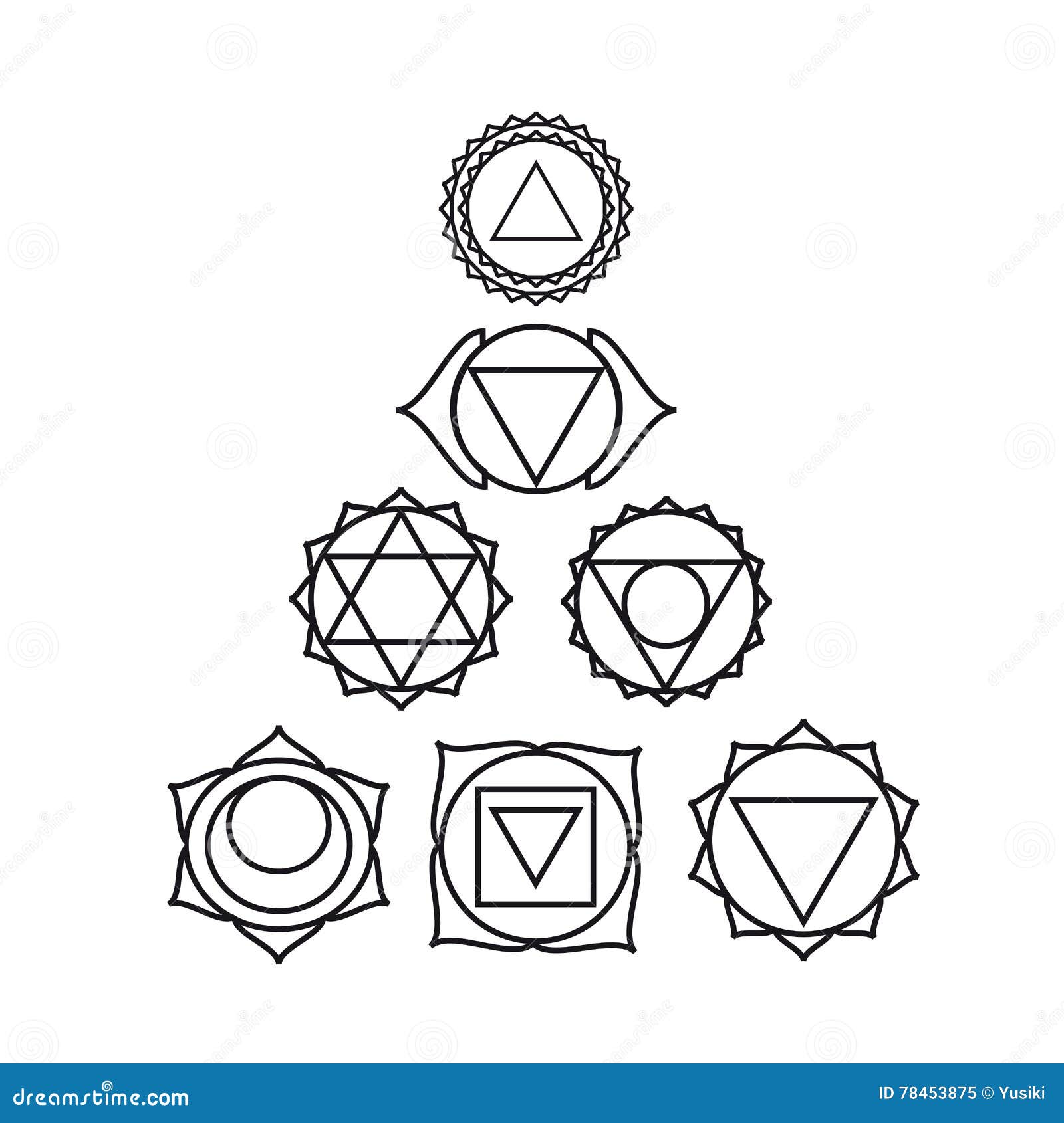 Sete Chakras Humanos, Ilustração Do Vetor Ilustração do Vetor ...