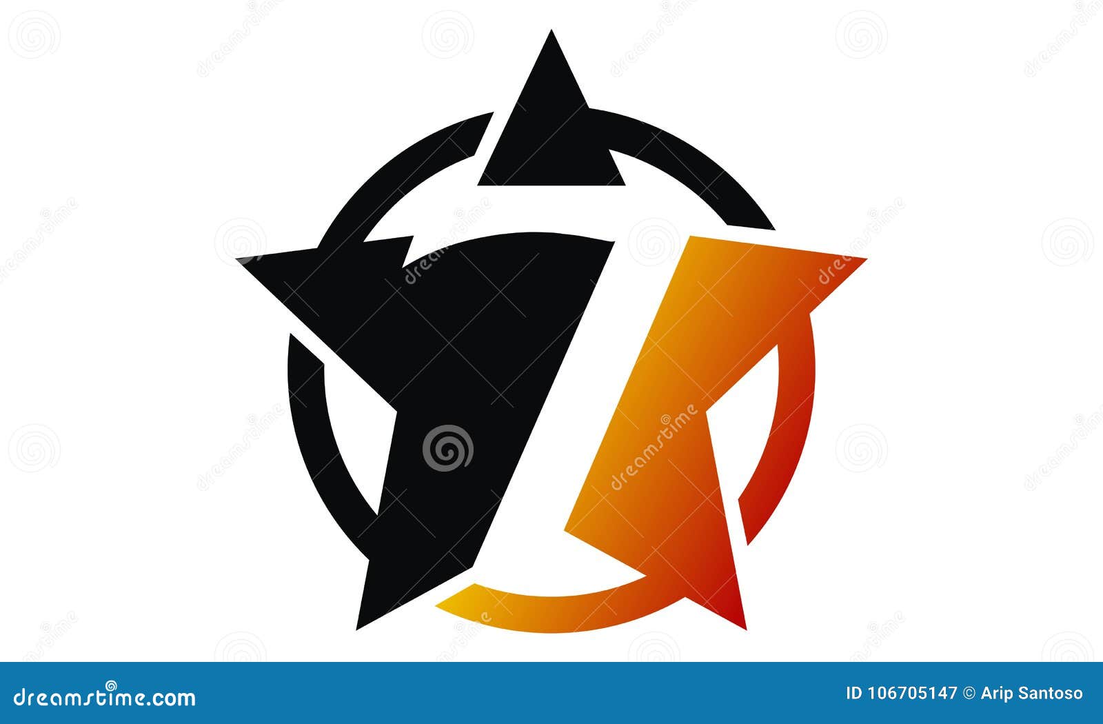 Sete Estrela Logo Design Template Ilustração do Vetor - Ilustração de ...