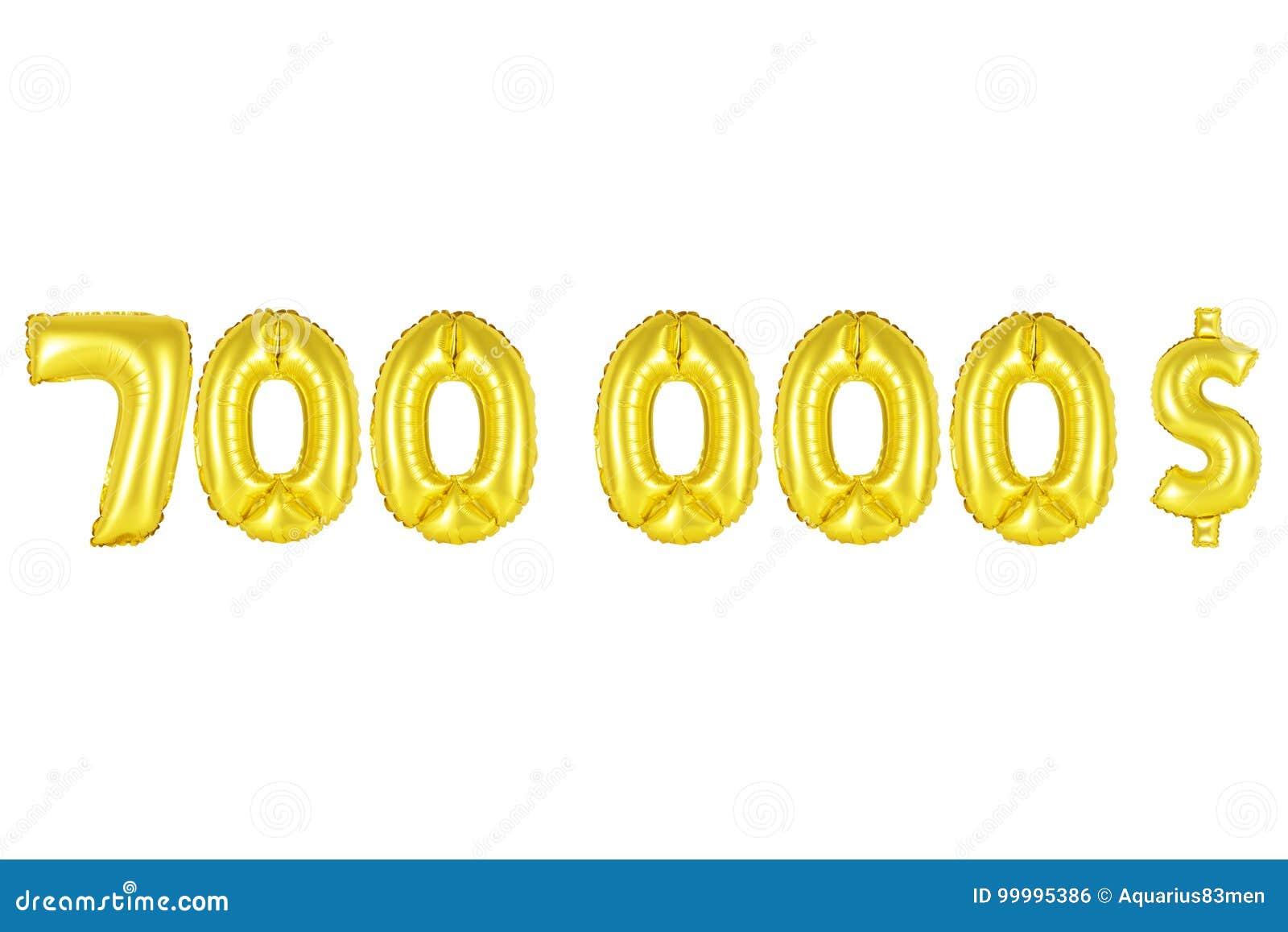 Setecientos Mil Dólares, Color Oro Foto de archivo - Imagen de numérico ...