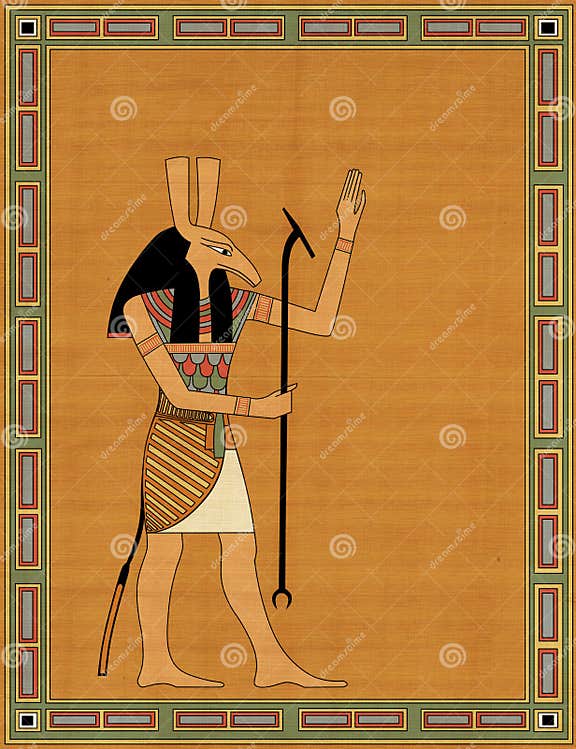 Seth the egyptian evil god stock illustration. Illustration of colorful ...