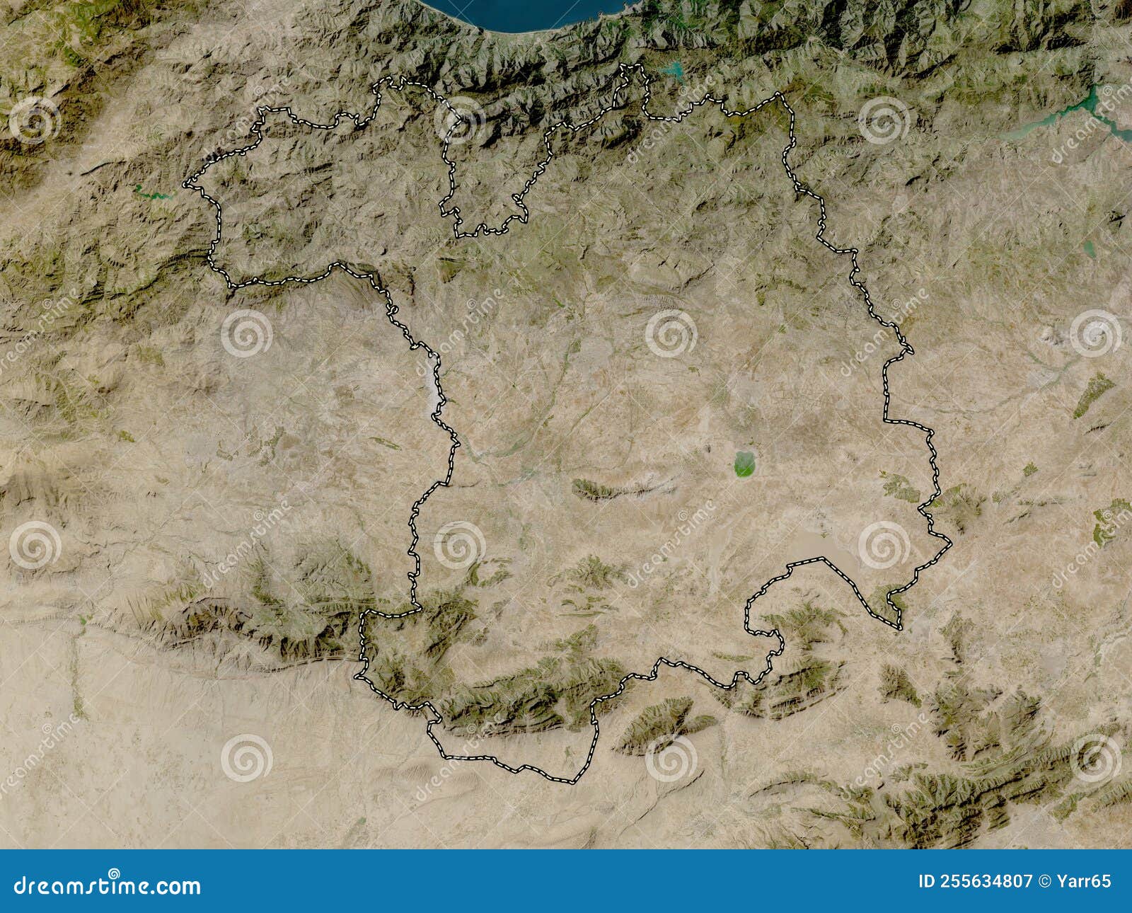 Setif, Algeria. Low-res Satellite. No Legend Stock Illustration ...