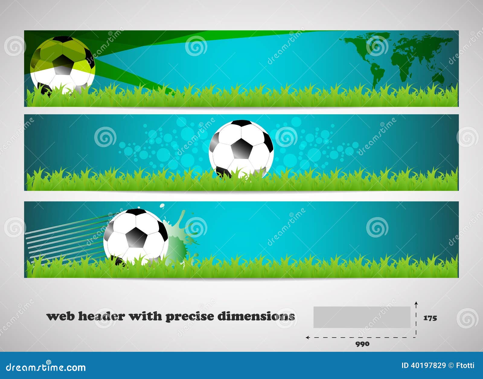 Seto of Banners, Header with Precise Dimensions Stock Vector - Illustration of cover, advertise ...