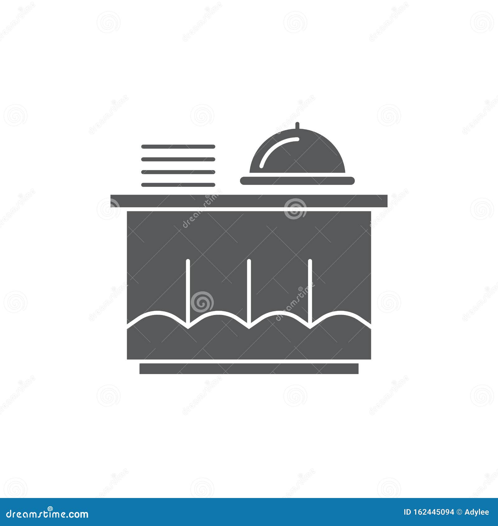 Setout Buffet Service Vector Icon Symbol Isolated On White Background ...
