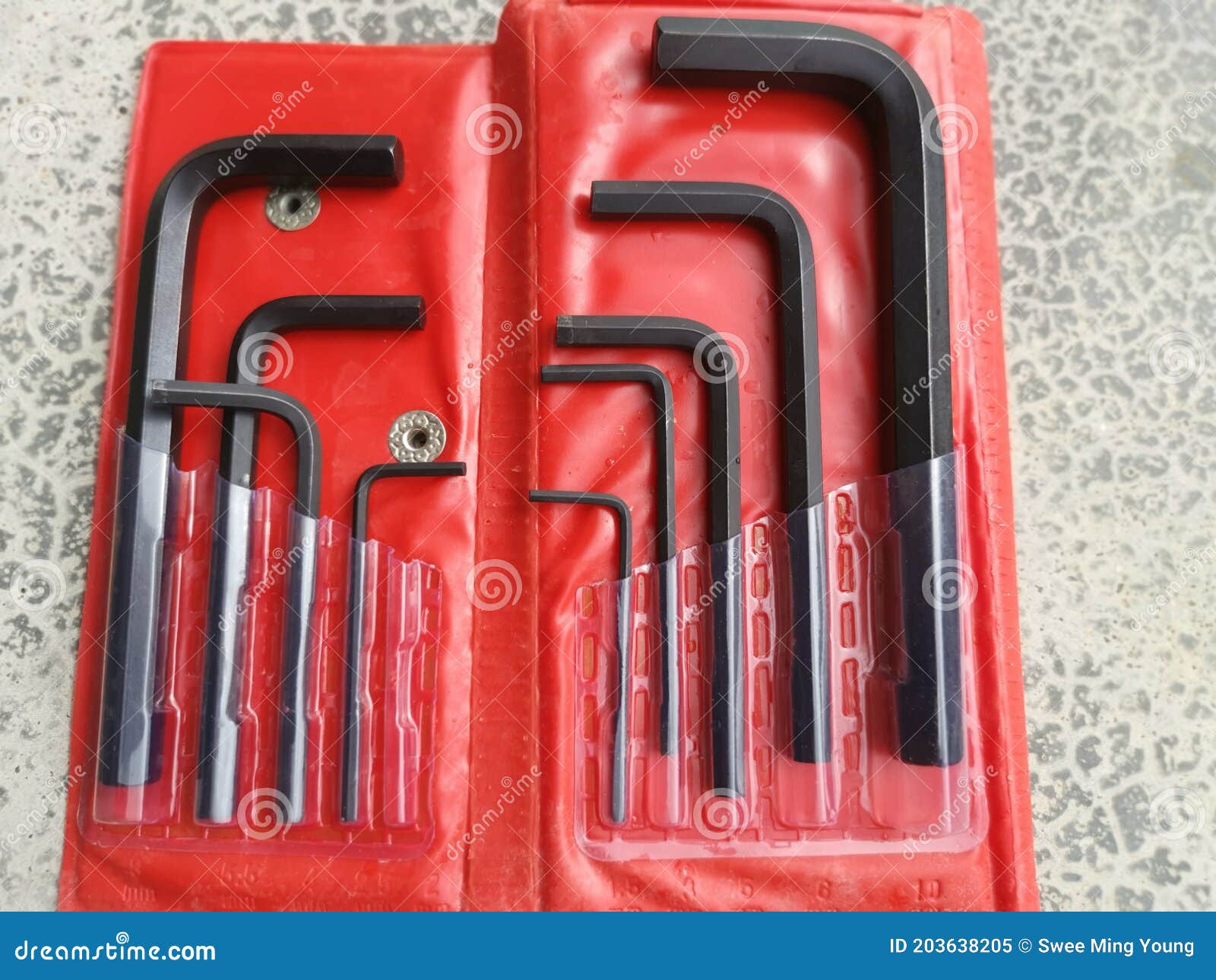 A Sets of Different Sizes Allen Key. Stock Image - Image of mechanic ...