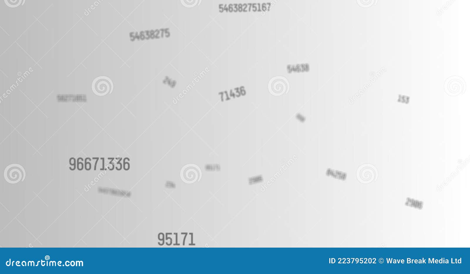 Sets of Numbers Changing at a Fast Pace Floating Away in a Vast Empty ...