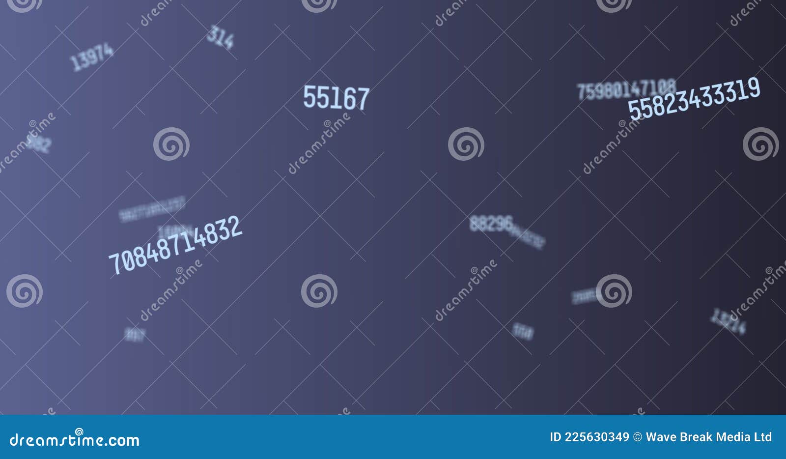 Sets of Numbers Changing at a Fast Pace Moving Towards the Left in a ...