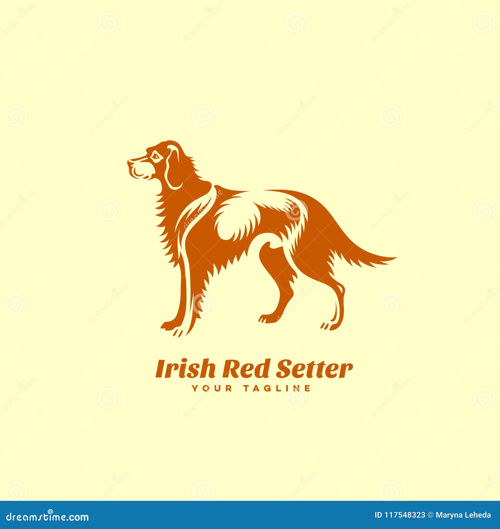 Dog Setter Creative Concep Cartoon Pet Logo Royalty-Free Stock Photo ...