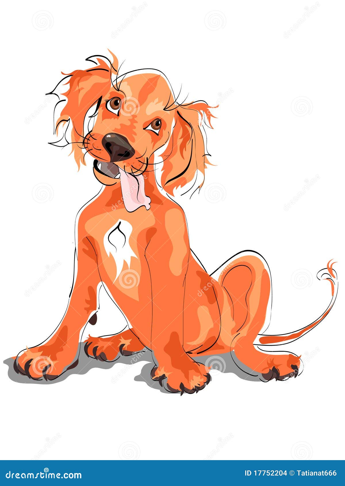 Setter puppy stock vector. Illustration of lovely, cute - 17752204
