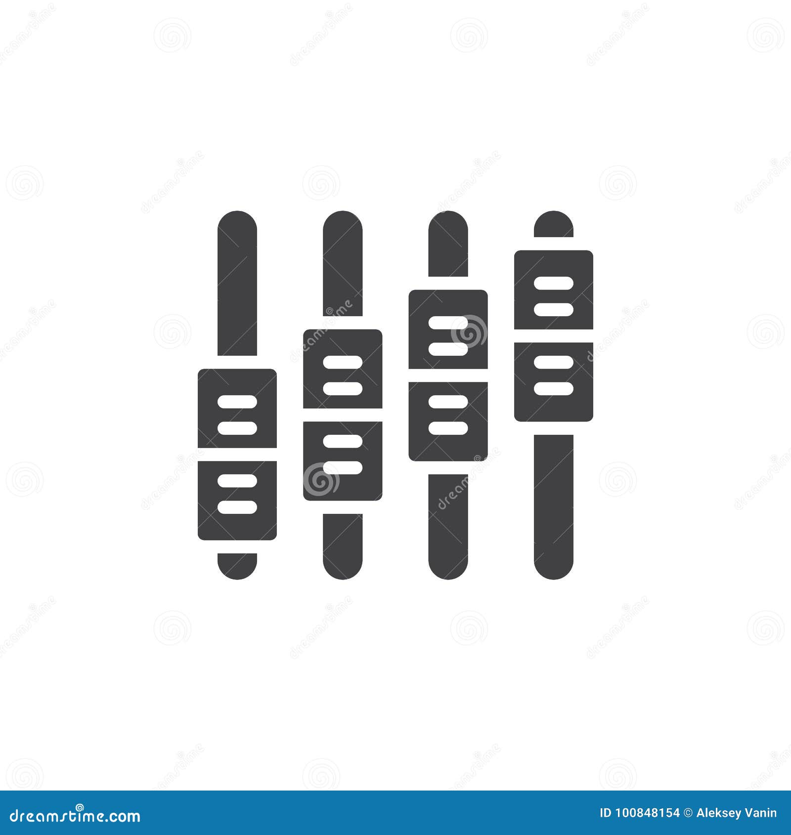 Setting bar icon vector stock vector. Illustration of faders - 100848154