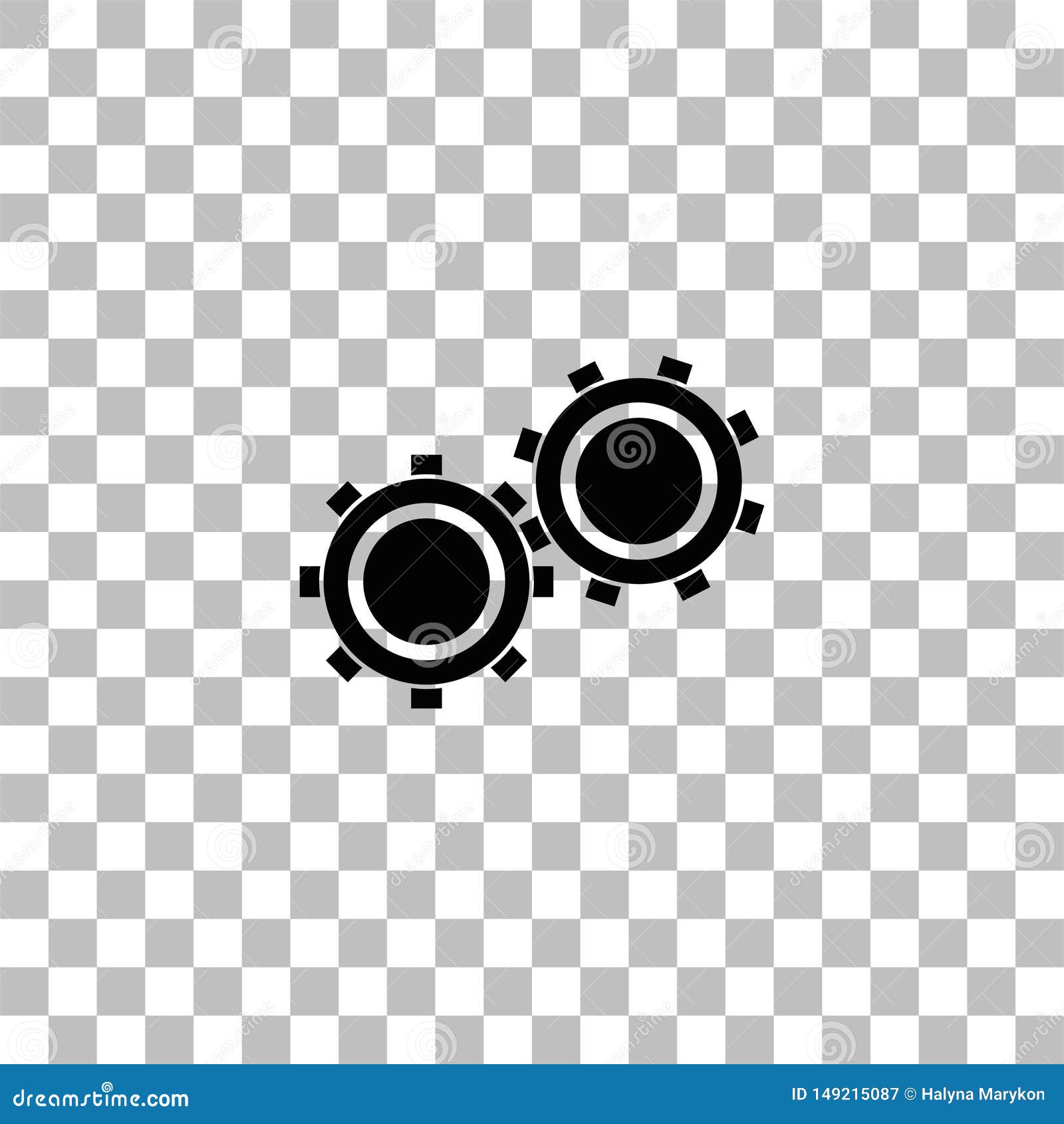 Setting icon flat stock vector. Illustration of computer - 149215087