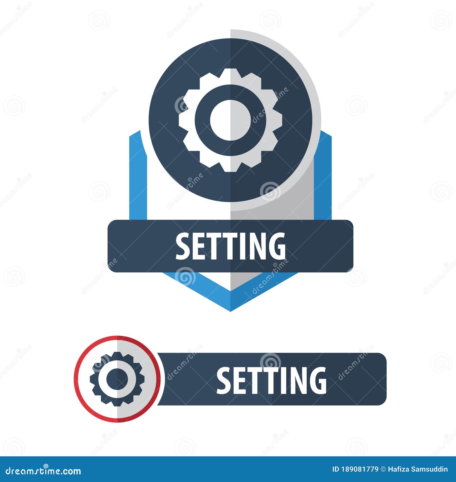 Setting Button. Vector Illustration Decorative Design Stock Vector ...