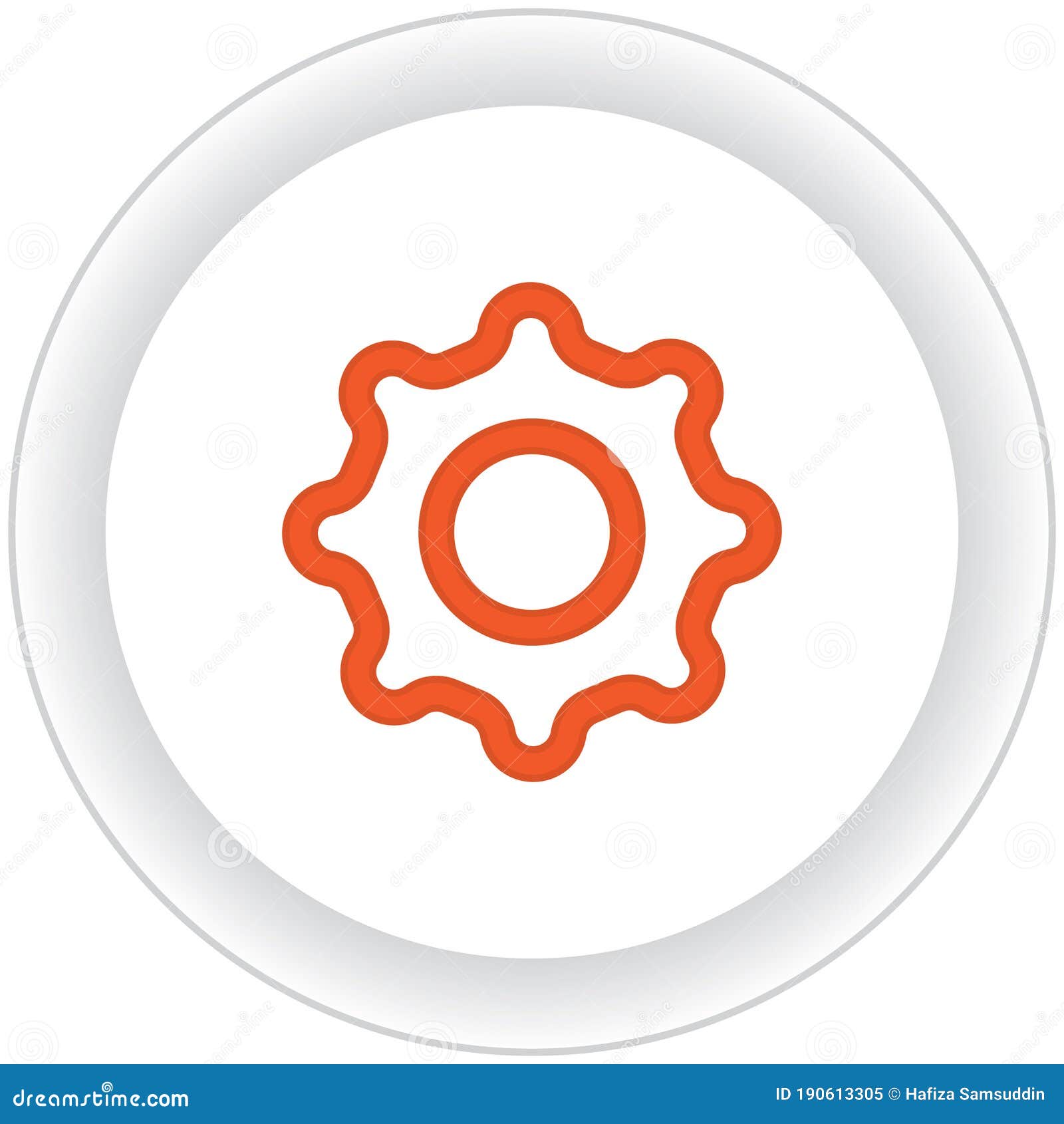 Setting Button. Vector Illustration Decorative Design Stock Vector ...