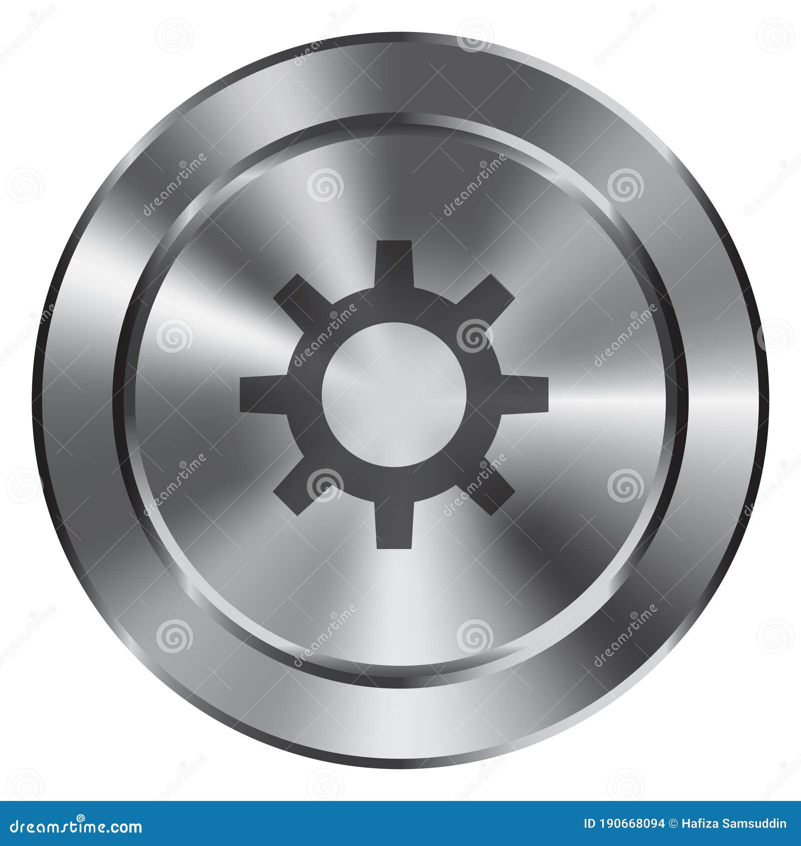 Setting Button. Vector Illustration Decorative Design Stock Vector ...
