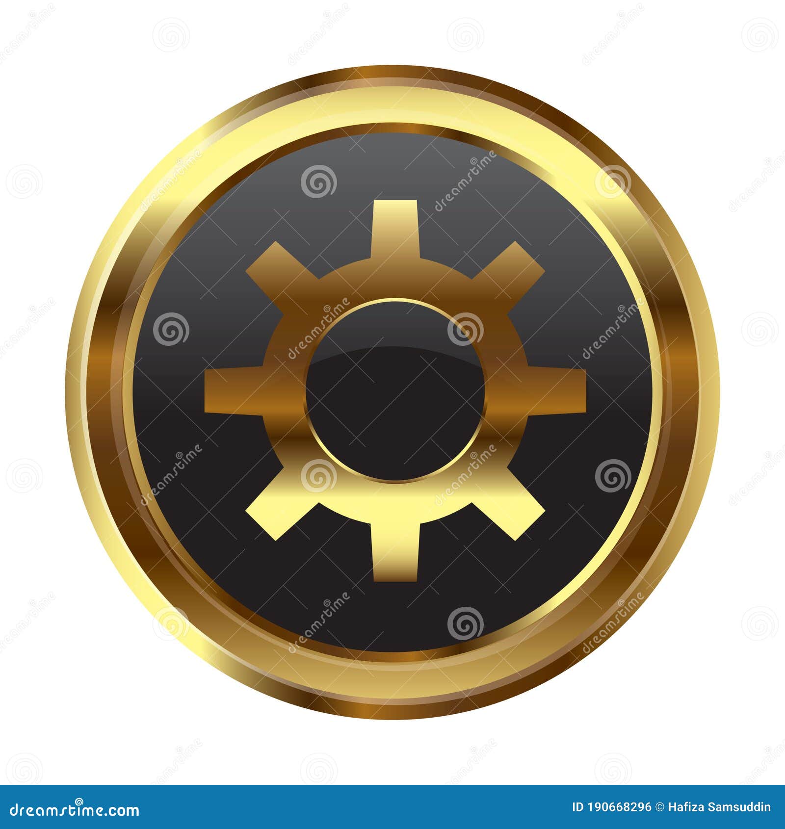 Setting Button. Vector Illustration Decorative Design Stock Vector ...