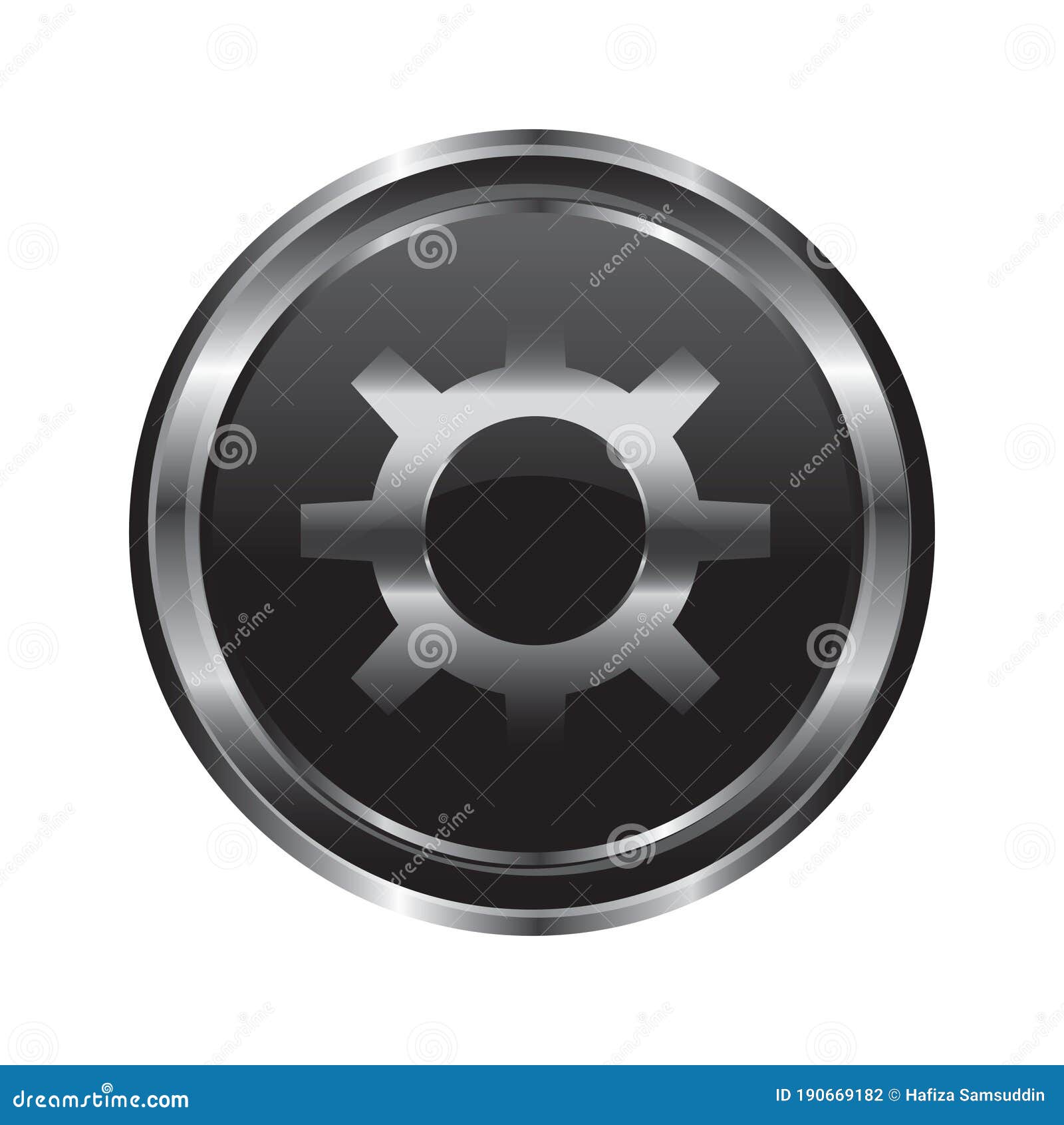 Setting Button. Vector Illustration Decorative Design Stock Vector ...