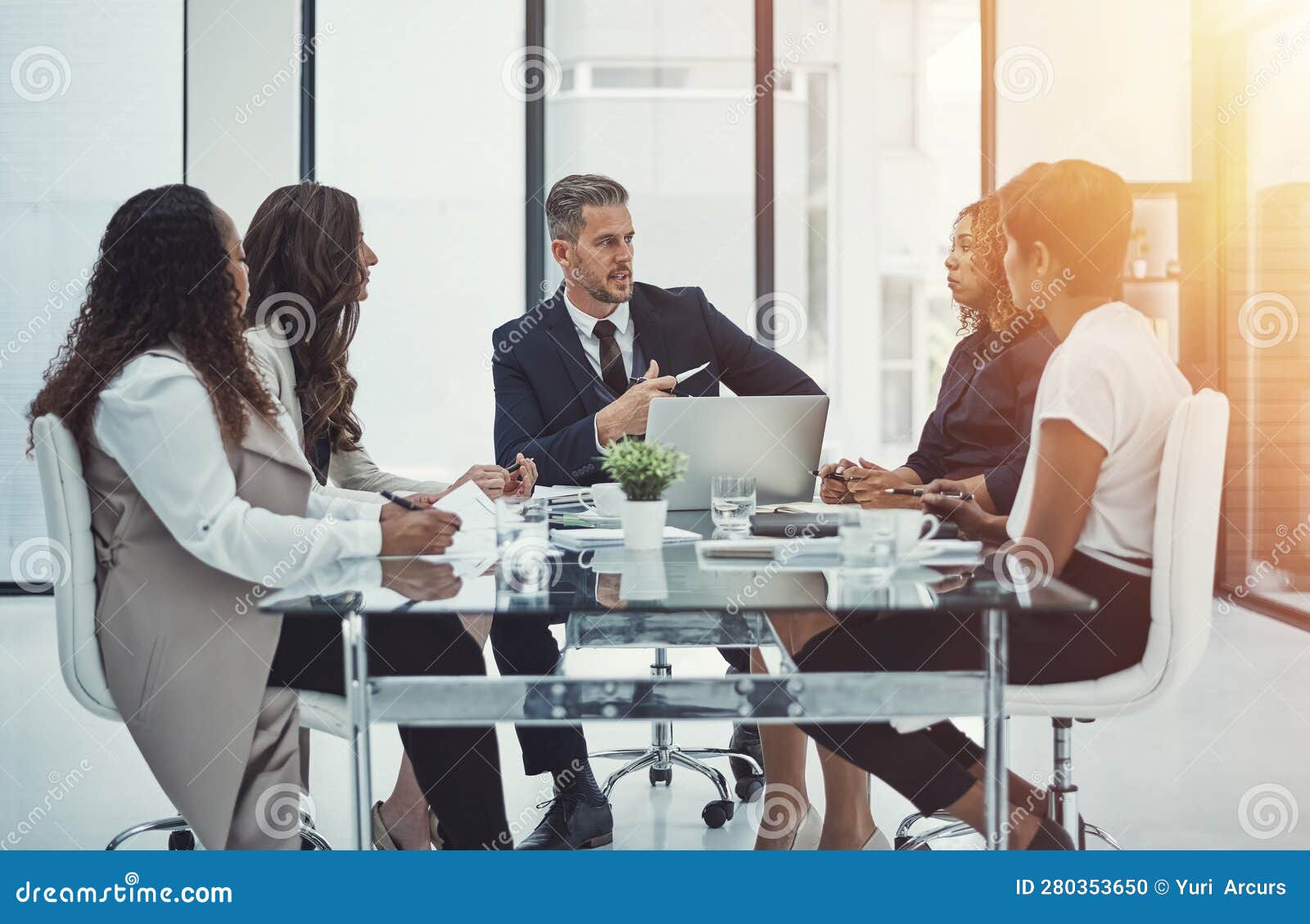 Setting Clear Objectives for the Project. a Group of Colleagues Having ...