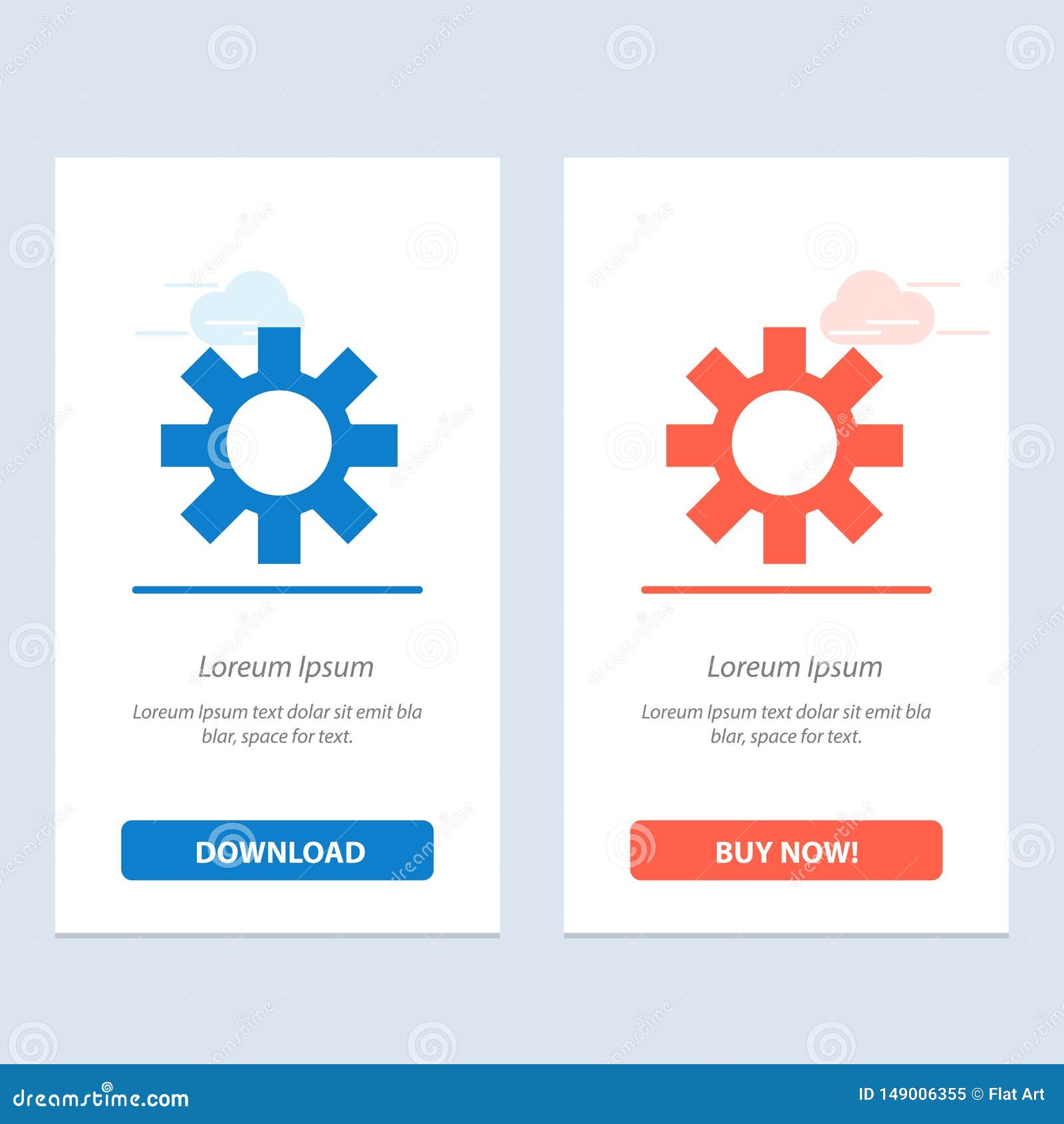 Setting, Cog, Gear Blue and Red Download and Buy Now Web Widget Card ...