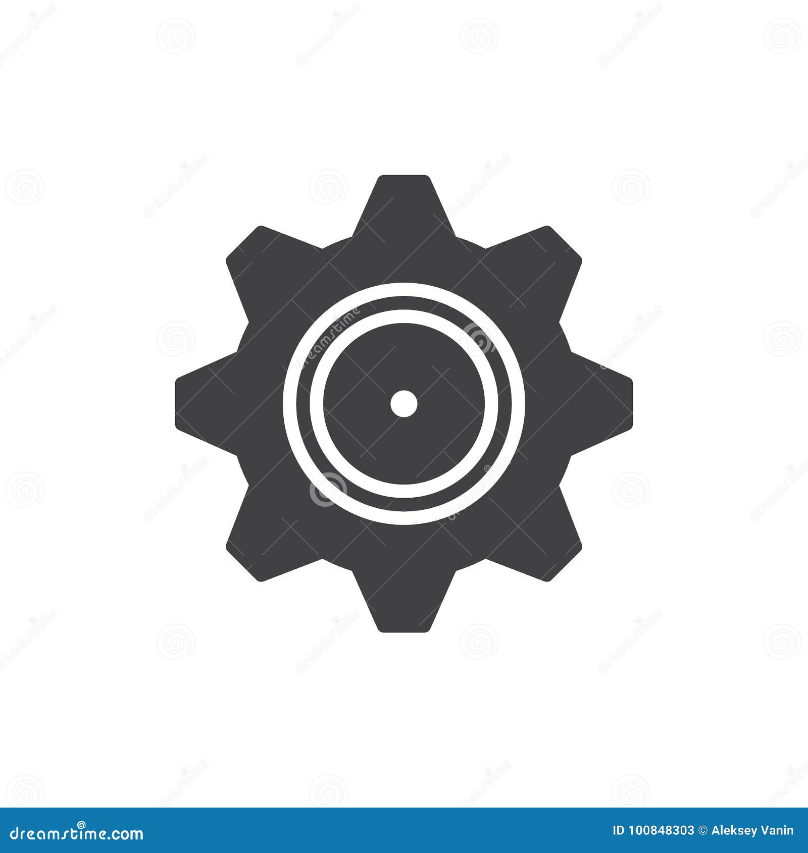 Setting cog icon vector stock vector. Illustration of industrial ...