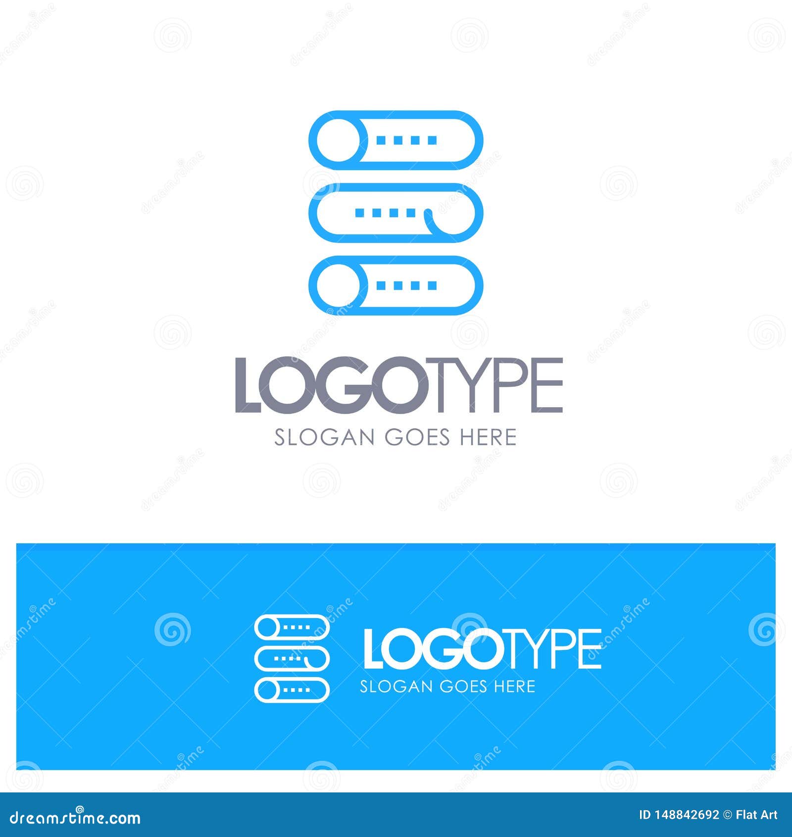 Setting, Device, Switch, on Off Blue Logo Line Style Stock Vector ...