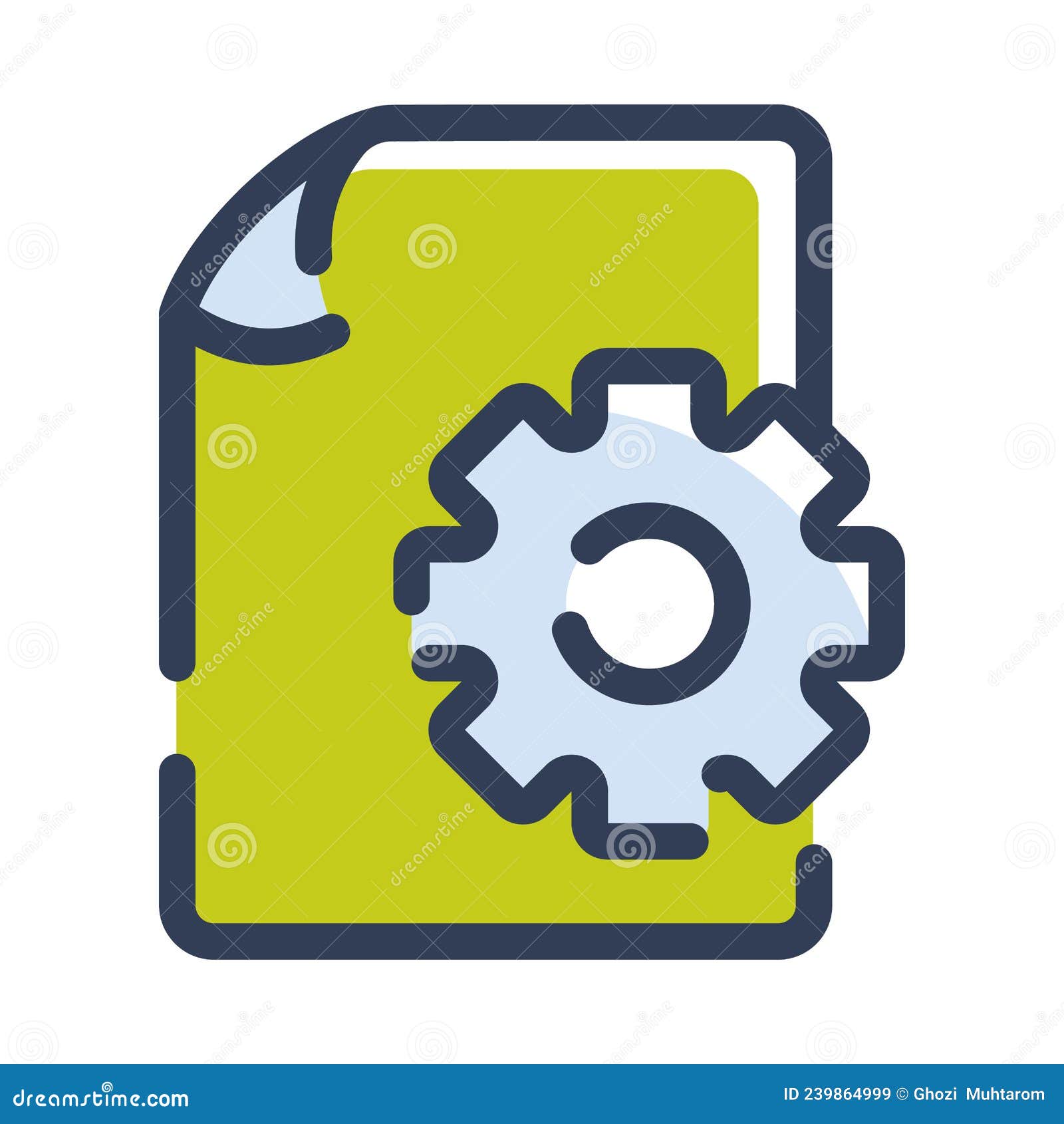 Setting Document File Paper Page Configuration Single Isolated Icon With Dash Or Dashed Line