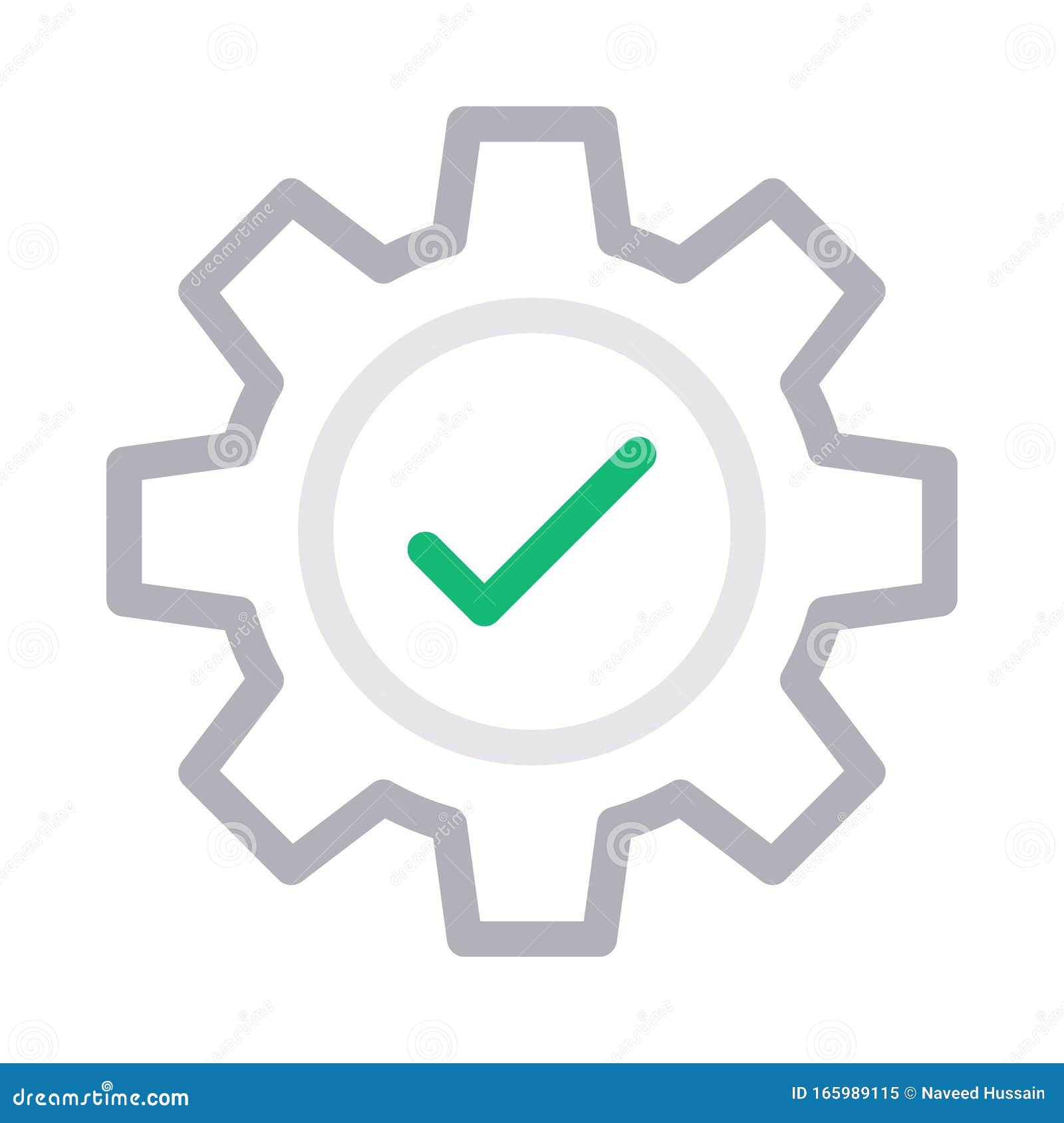 Setting Done Vector Color Line Icon Stock Illustration - Illustration ...