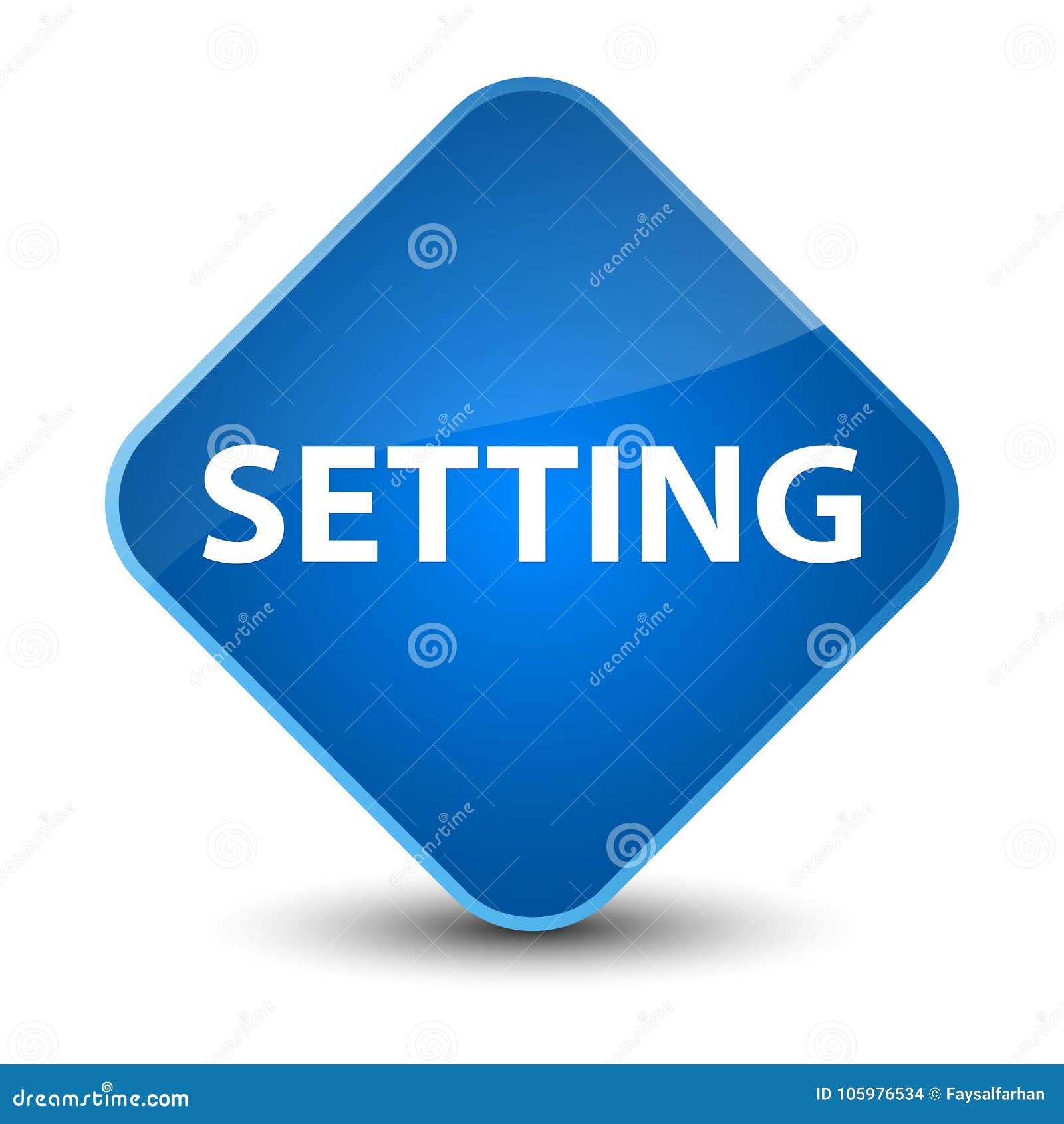 Setting Elegant Blue Diamond Button Stock Illustration - Illustration ...