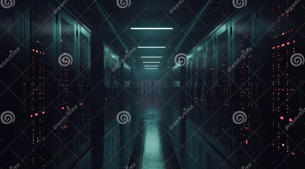 The Setting Features a Mysterious Server Room Adorned with Intriguing ...