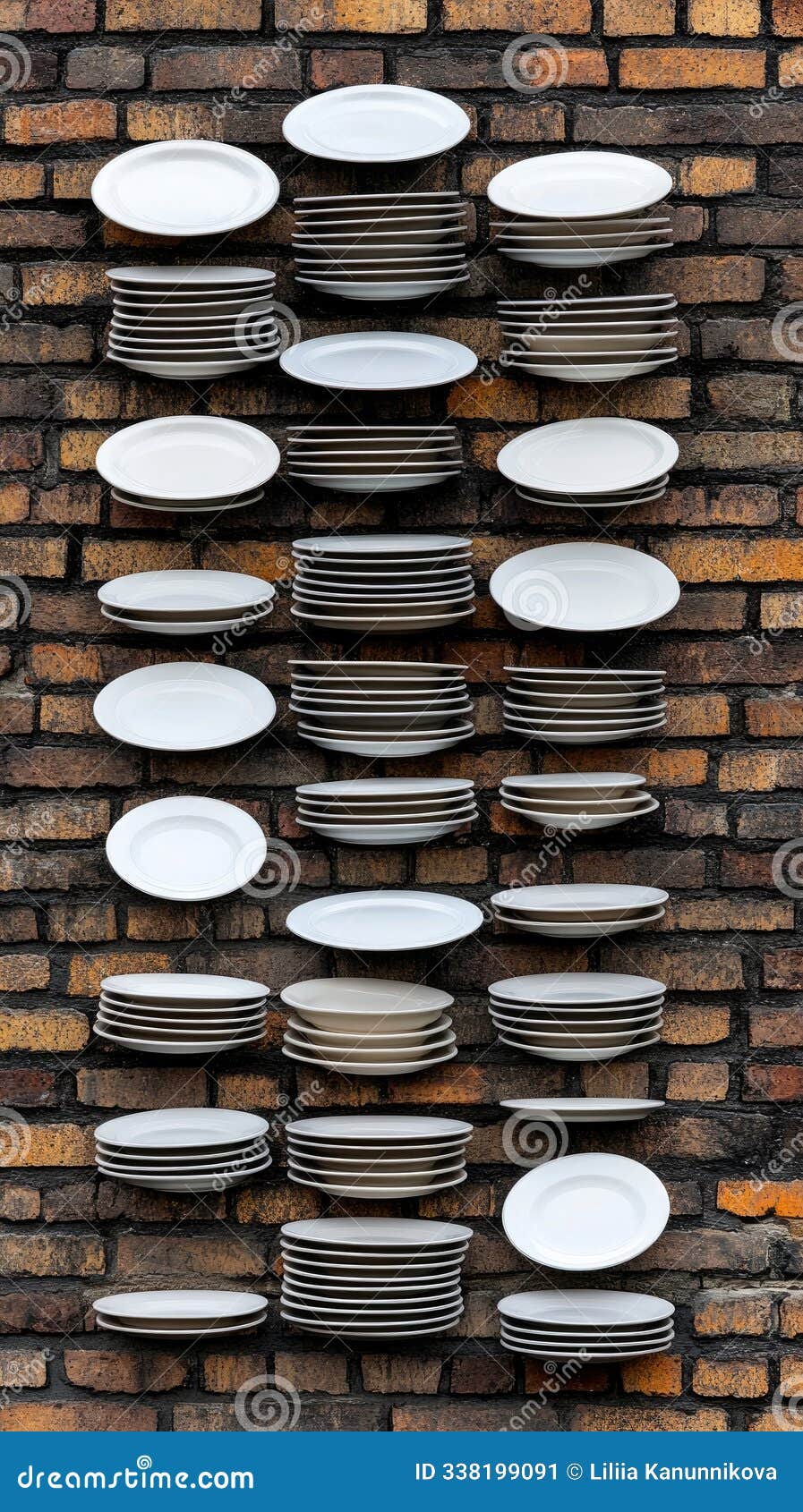 This Setting Features a Visually Appealing Arrangement of Clean Plates ...