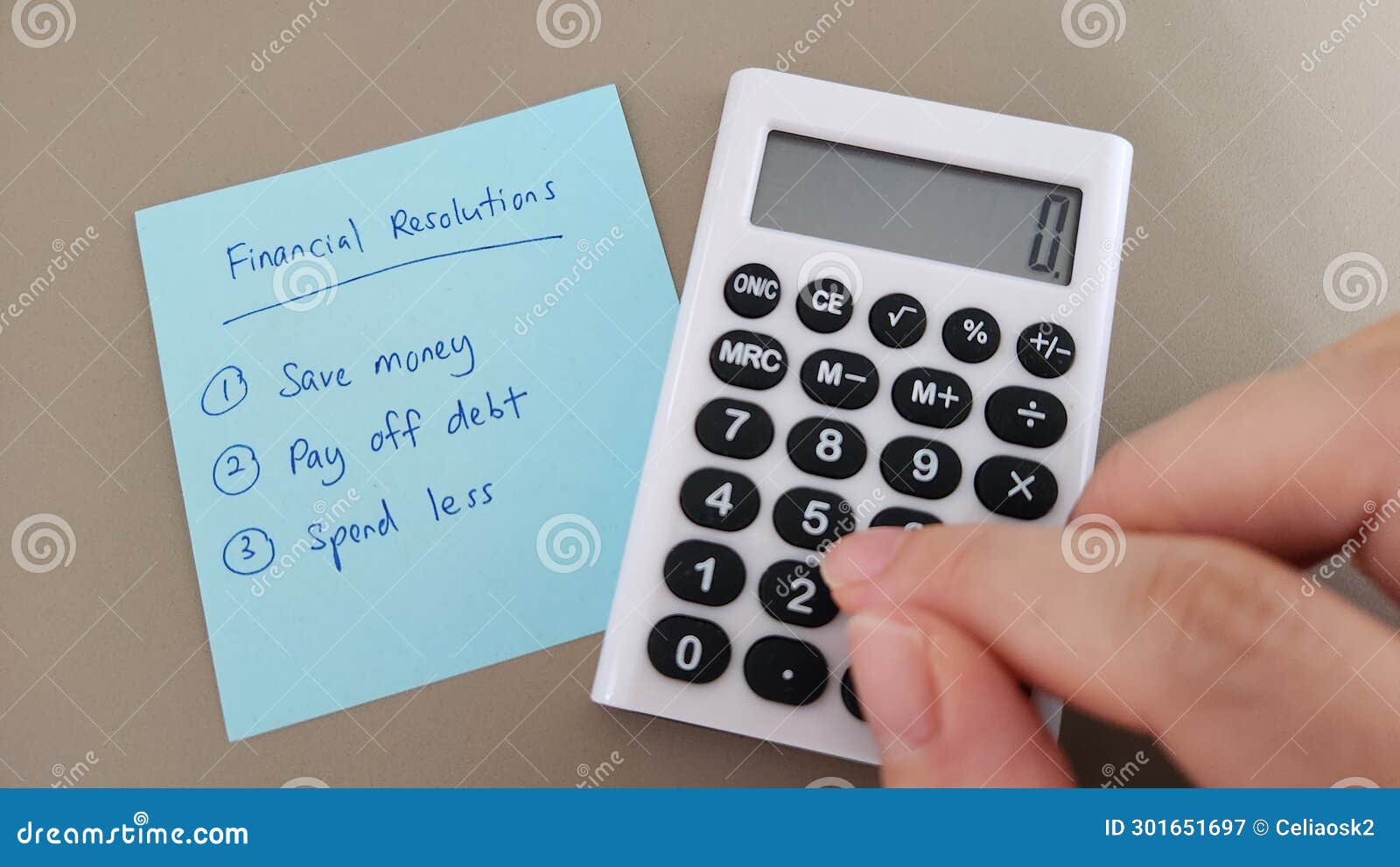 Setting Financial Resolutions and Goals for the New Year Stock Image ...