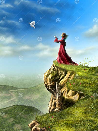 Setting free stock illustration. Illustration of cloud - 15713523