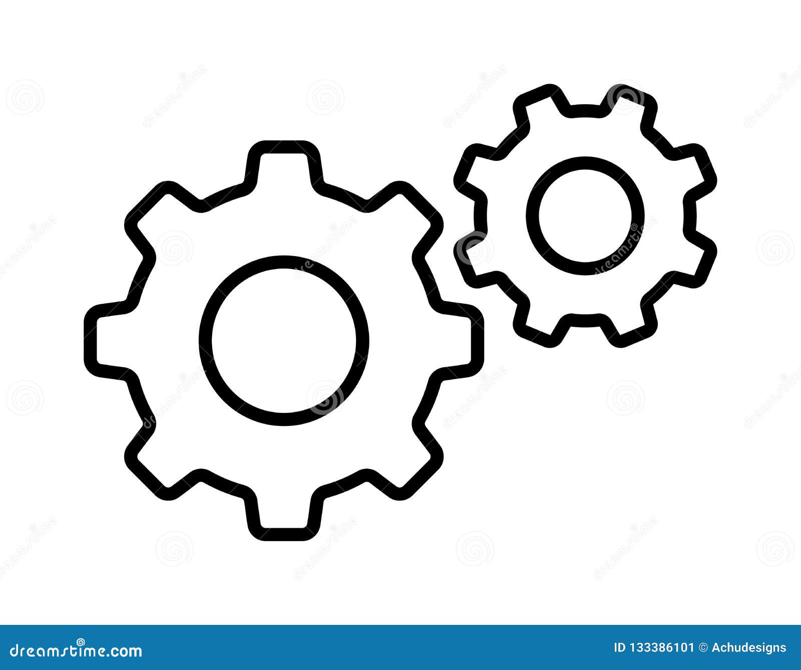 Setting gear icon stock vector. Illustration of background - 133386101