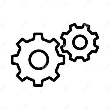Setting gear icon stock vector. Illustration of background - 180351270