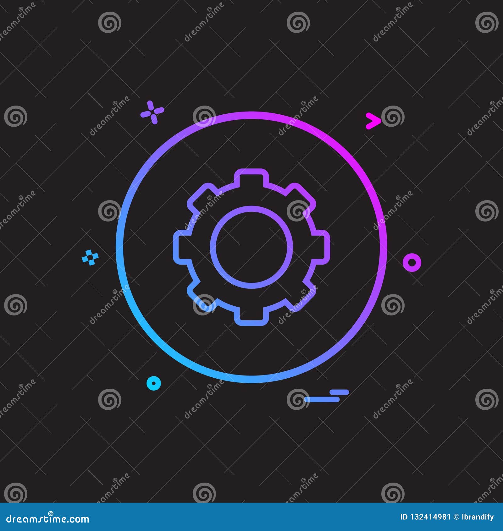 Setting Gear Icon Vector Design Stock Vector - Illustration of ...