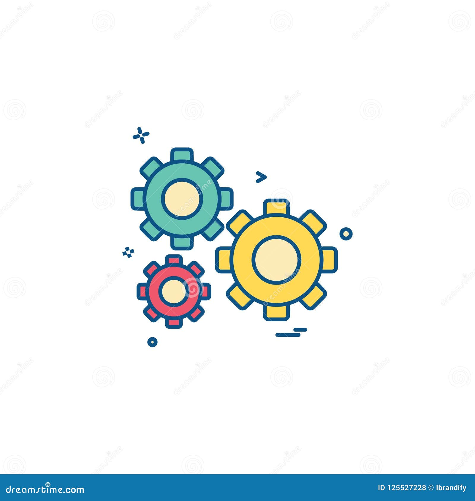 Setting Gear Icon Vector Design Stock Vector - Illustration of internet ...