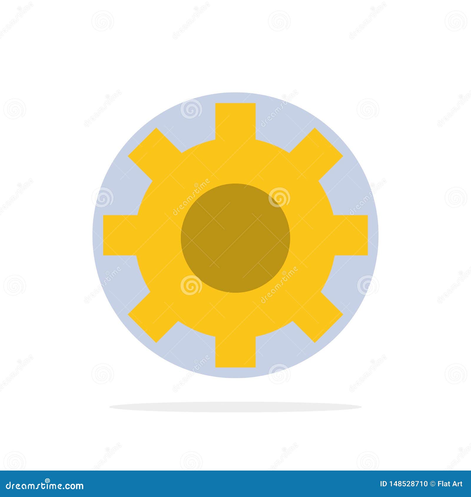 Setting, Gear, Interface, User Abstract Circle Background Flat Color ...