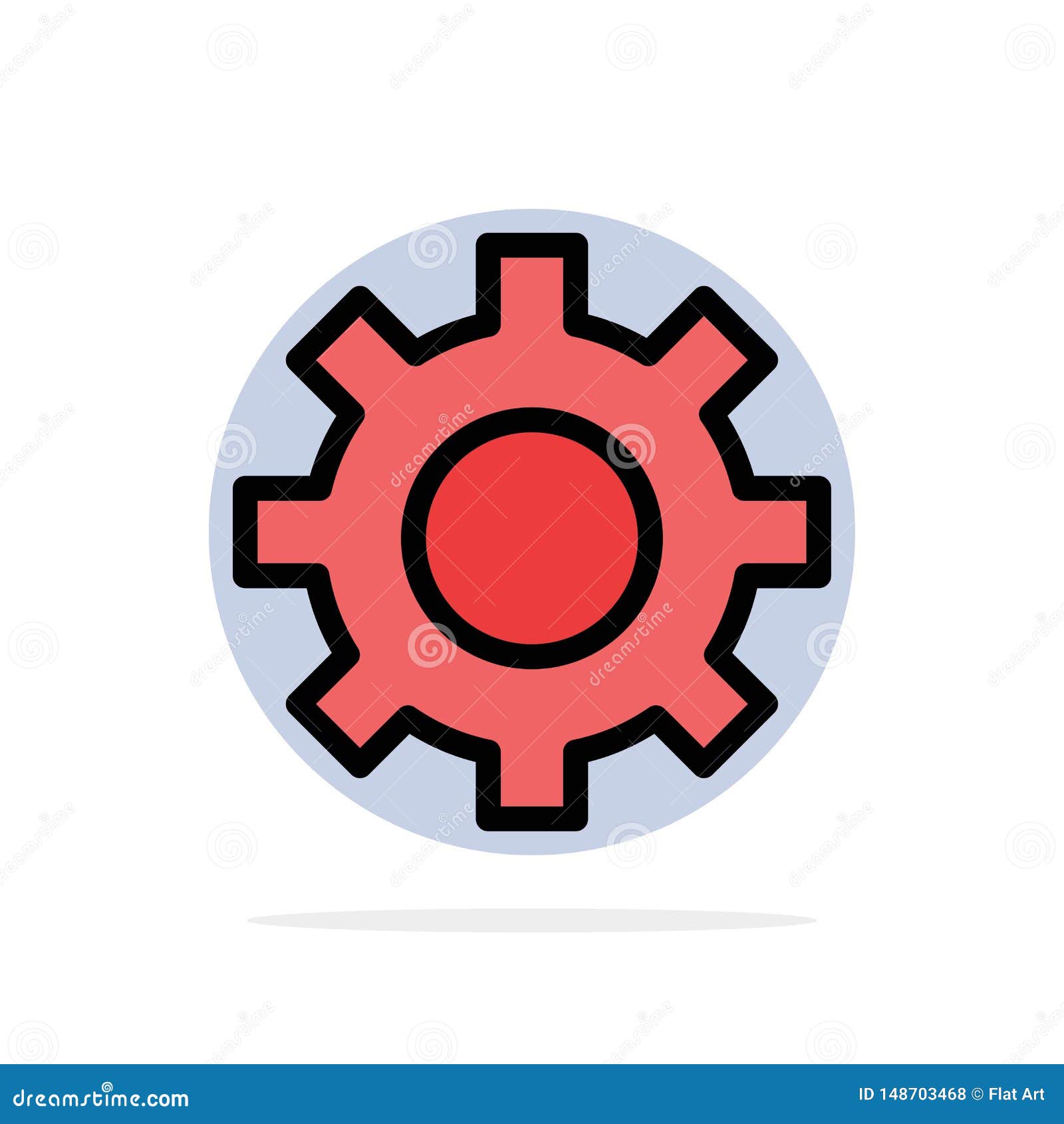 Setting, Gear, Interface, User Abstract Circle Background Flat Color ...
