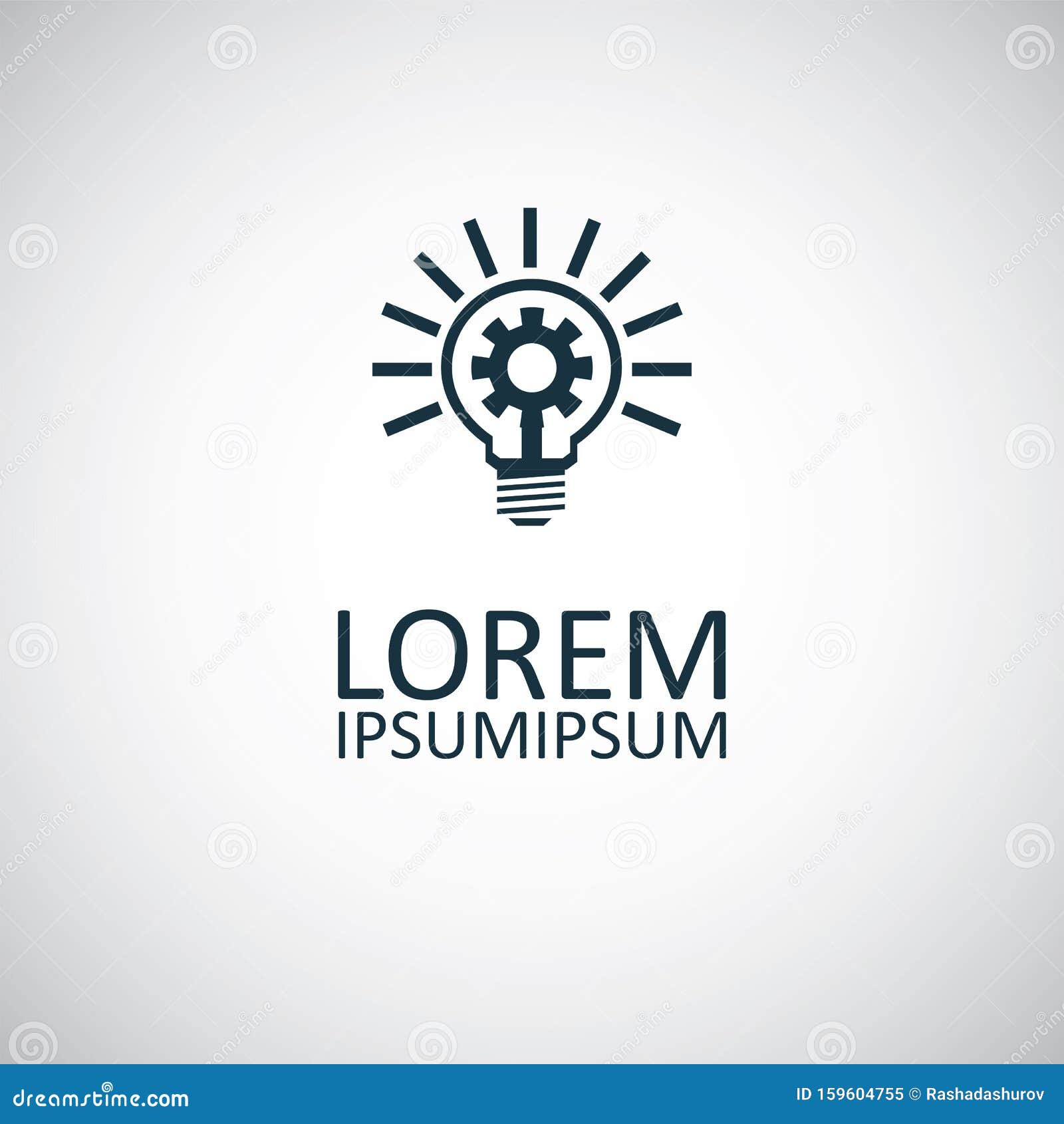 Setting Gear Light Bulb Icon for Stock Vector - Illustration of ...