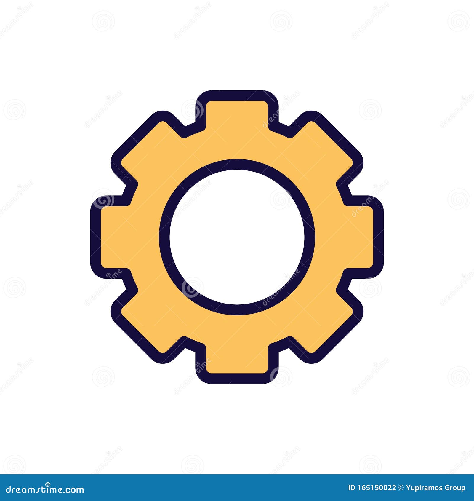 Setting Gear Work Learning Online Icon Stock Vector - Illustration of ...