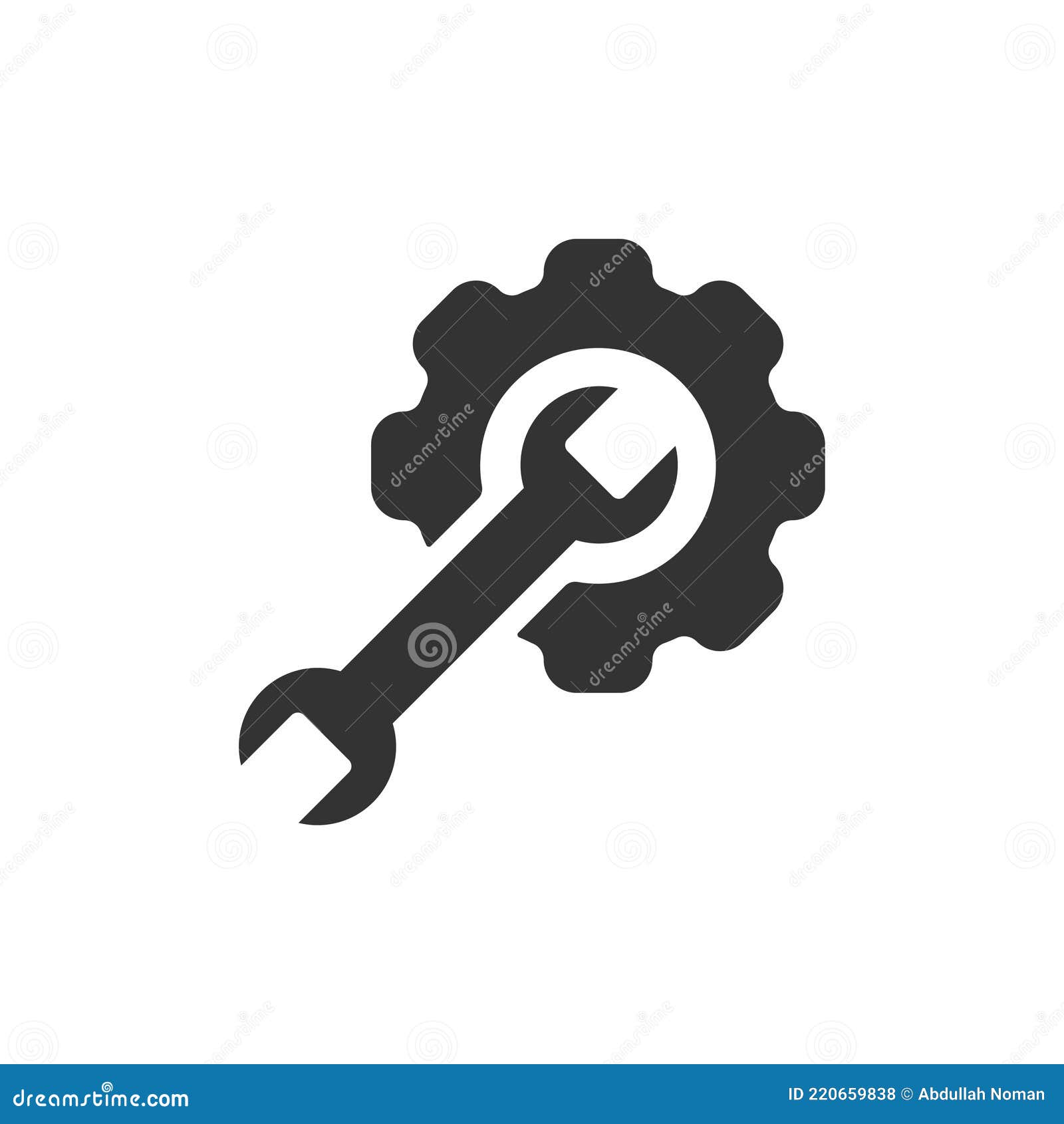 Setting, gear, wrench icon stock vector. Illustration of service ...