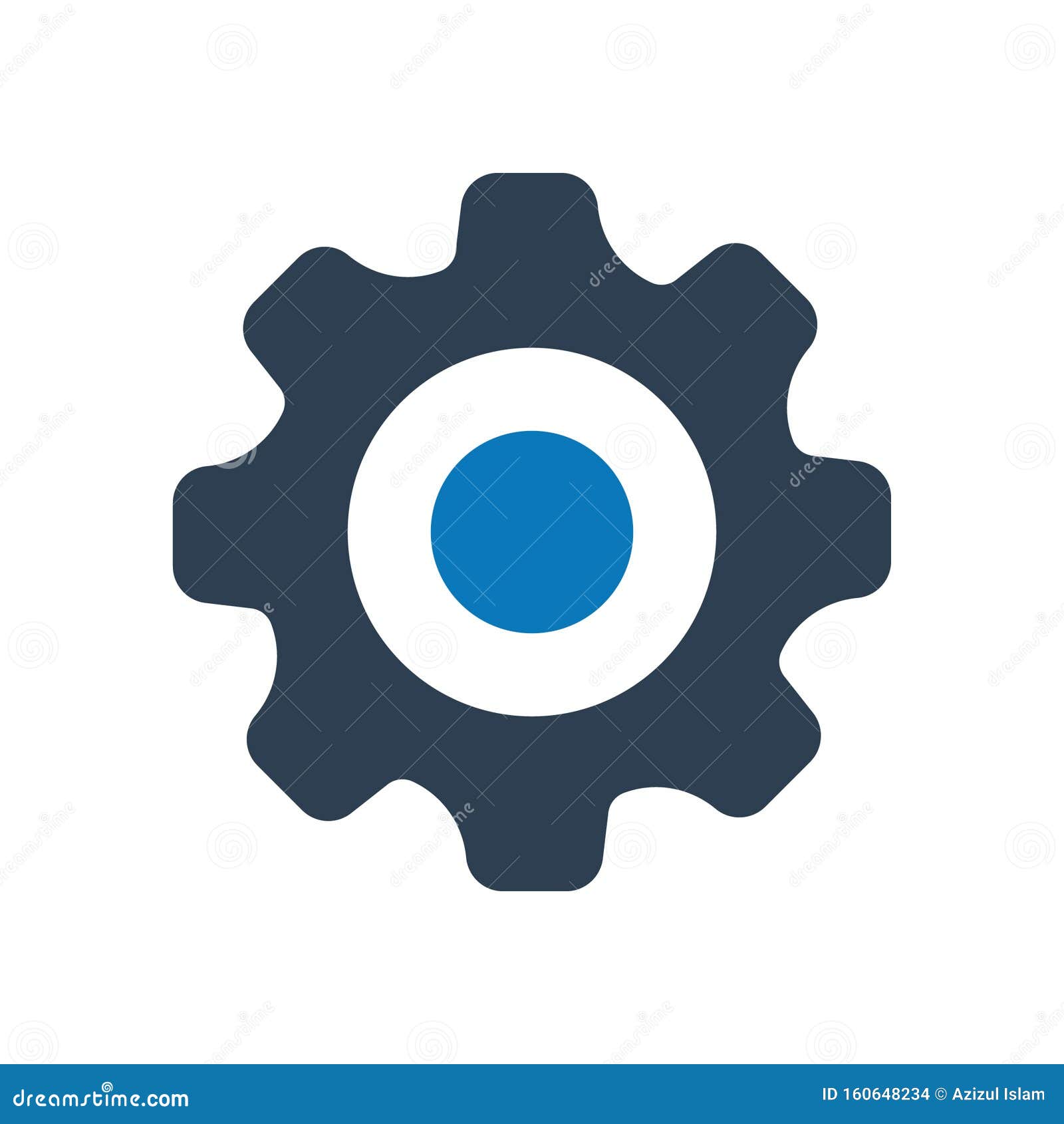 Setting Gears Icon, Technical Support Icon Stock Vector - Illustration ...