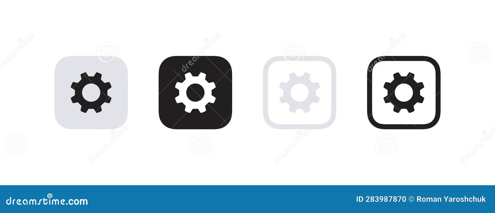 Setting Gears Icons. Gear Signs. Cogwheel Icons Stock Illustration ...
