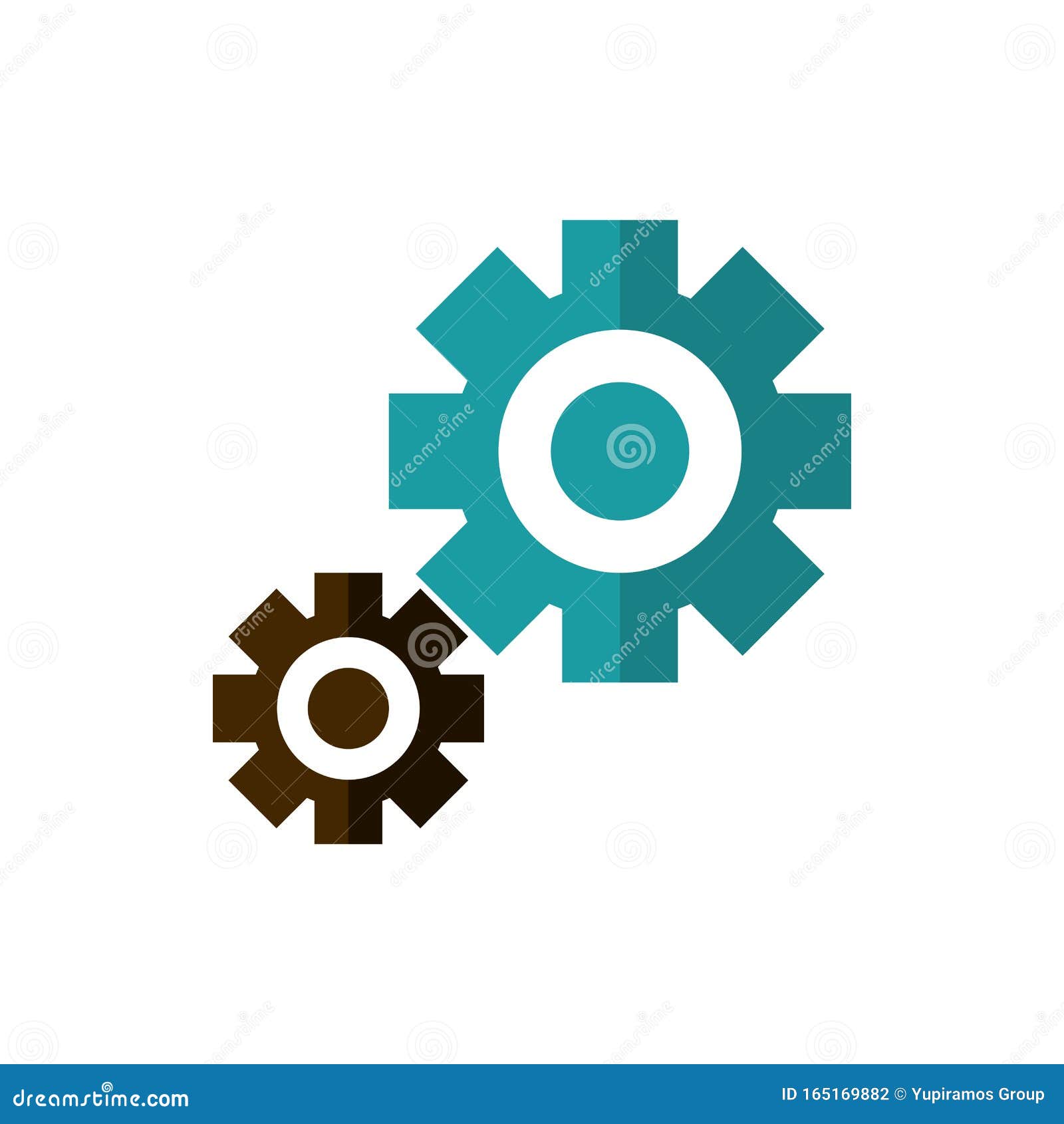 Setting Gears Work Business Strategy Icon Stock Vector - Illustration ...