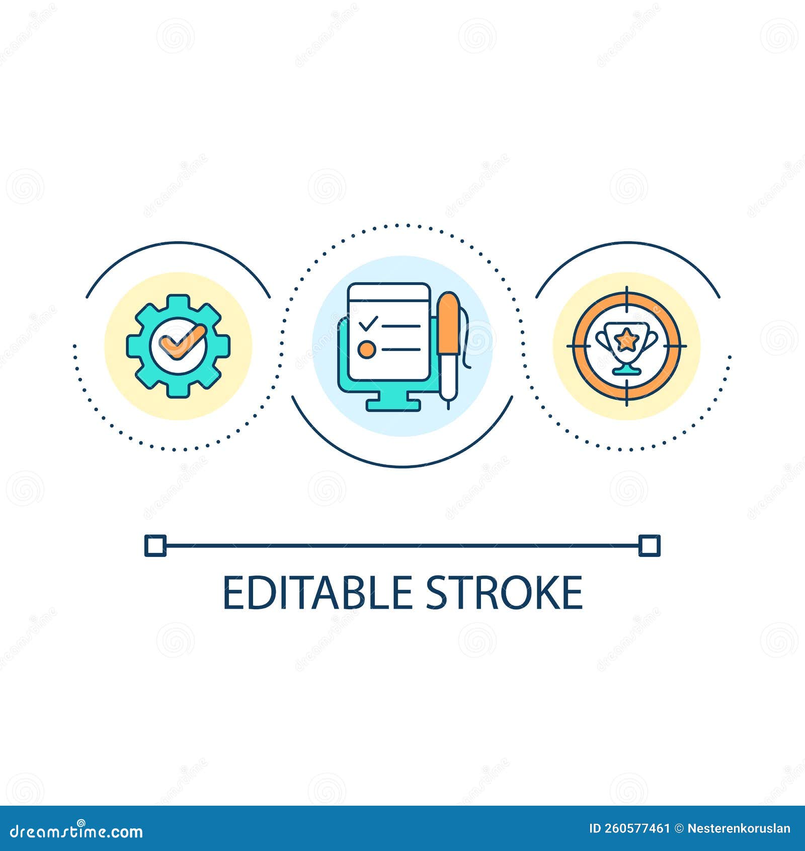 Setting Goals Loop Concept Icon Stock Vector - Illustration of drawing ...