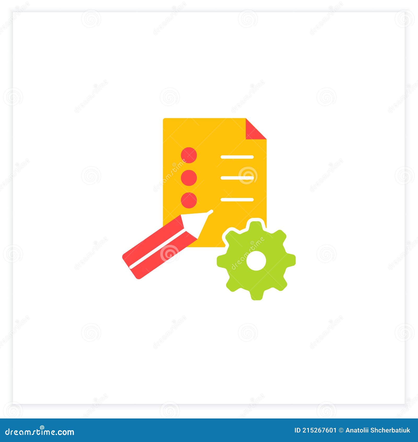 Setting Group Rules Flat Icon Stock Vector - Illustration of work ...